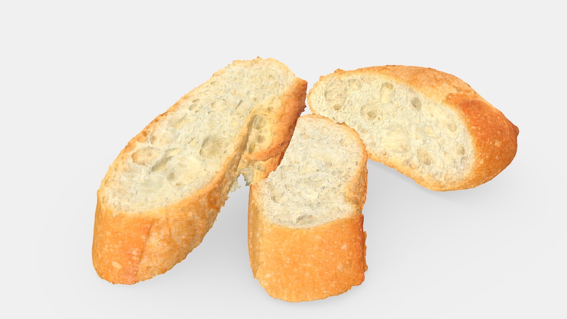 Cut french bread(3D scan) - Download Free 3D model by 3D scan studio ...