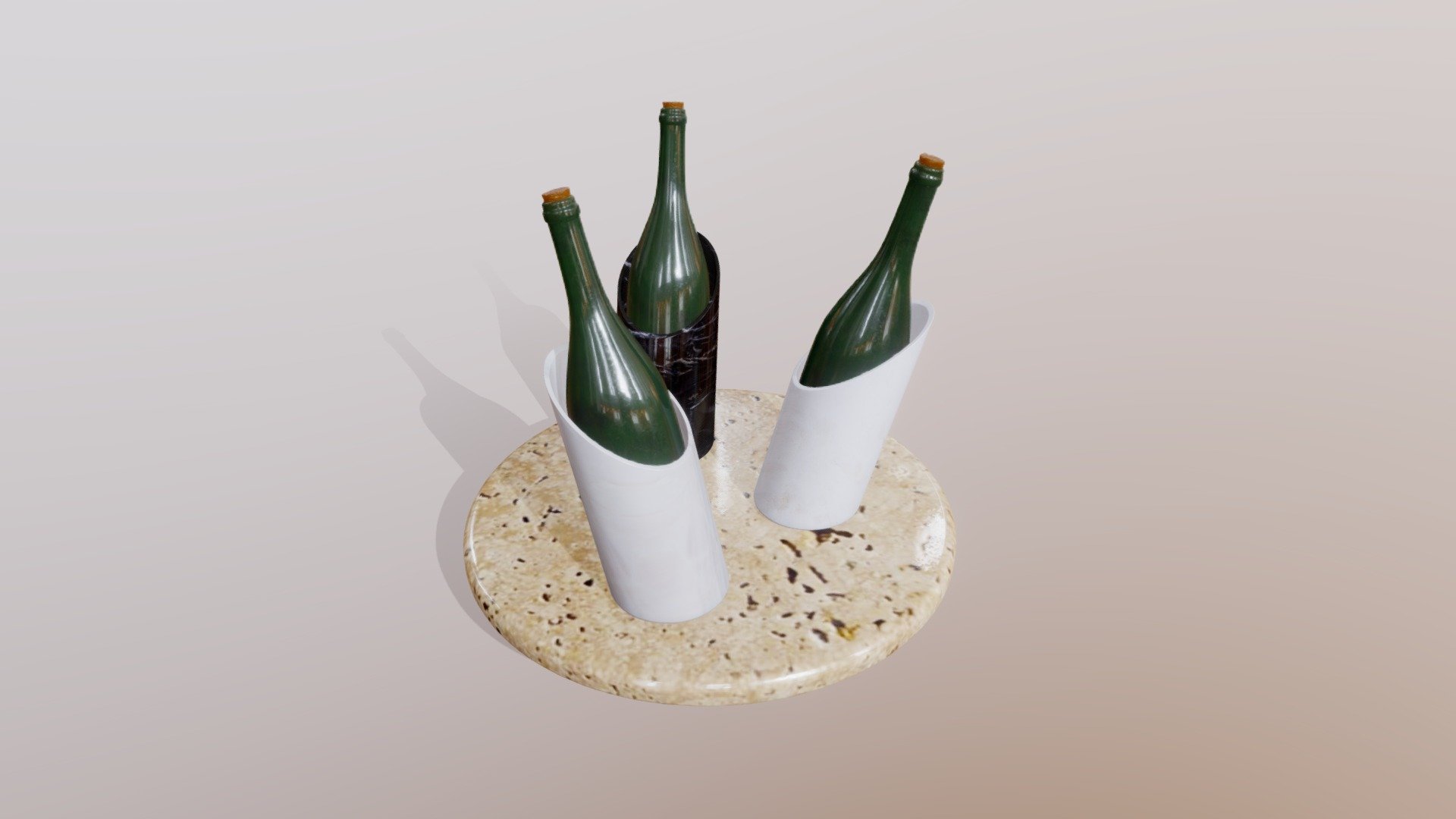 Wine Bottle Holder - Download Free 3D model by Alimoğlu - Marble ...