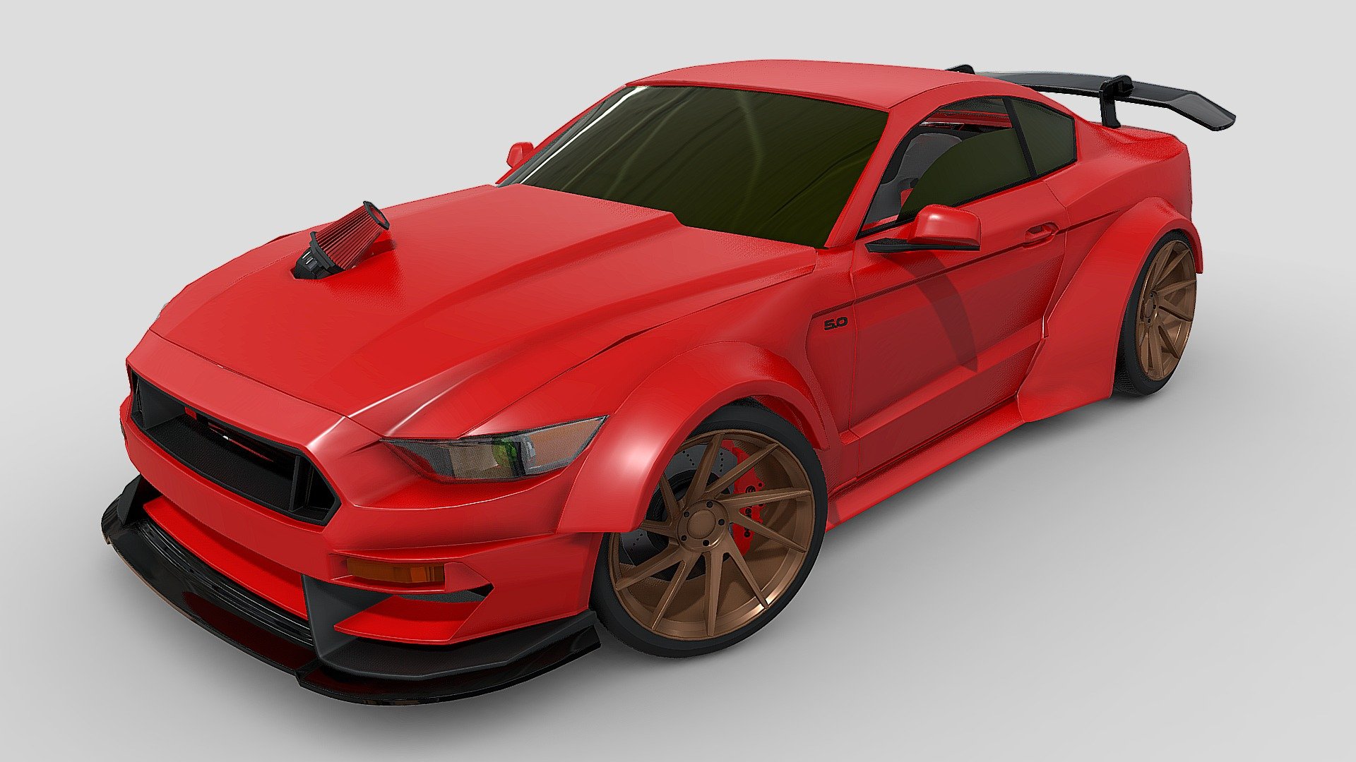 Ford Mustang GT ( LIBERTY WALK ) - Buy Royalty Free 3D model by ...