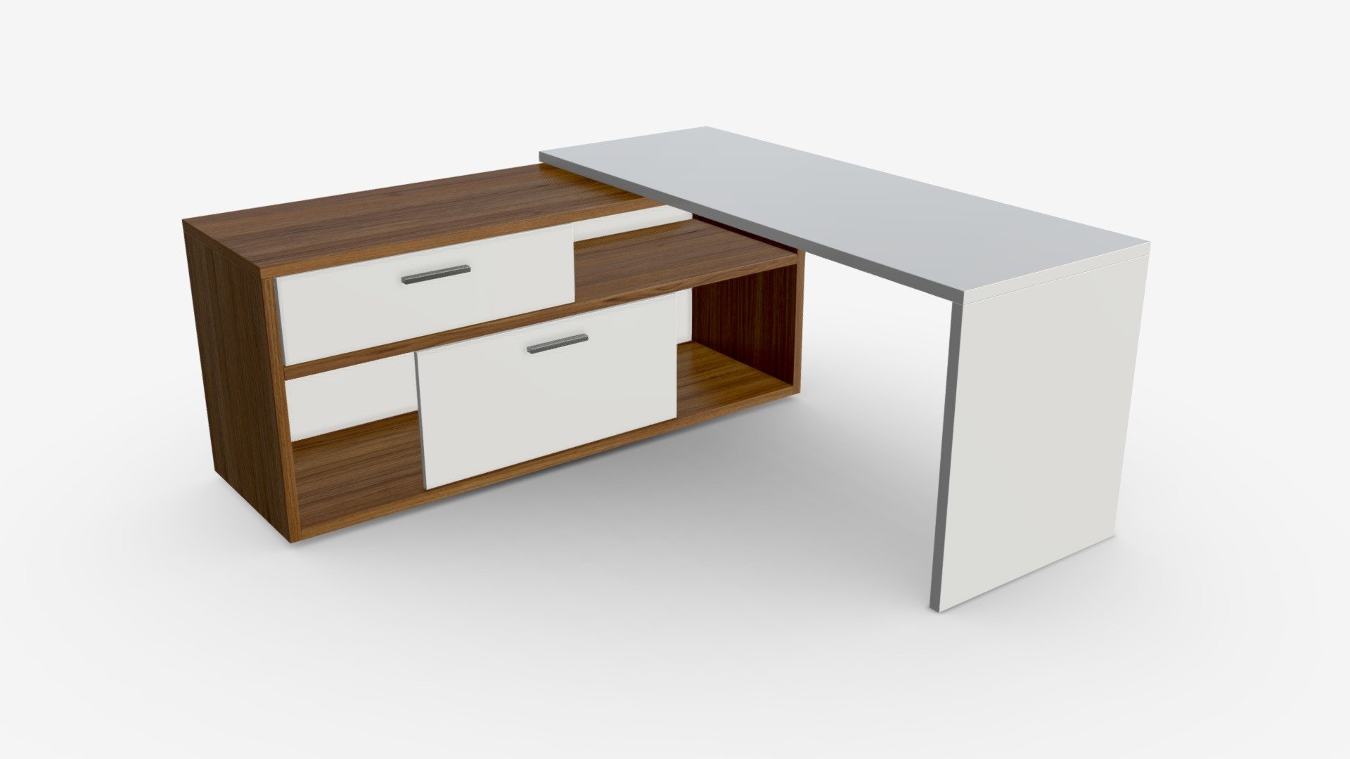 Office Desk L-shape - Buy Royalty Free 3D model by HQ3DMOD ...