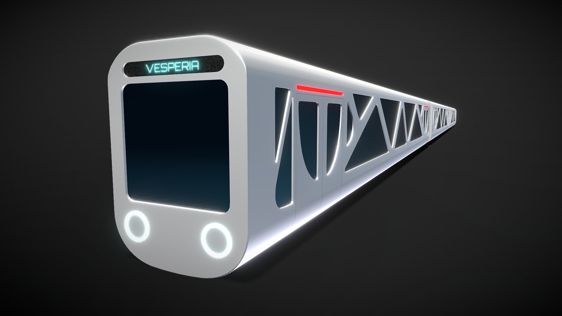 Futuristic train - 3D model by Valeria (@Valeriart) [31efa68] - Sketchfab