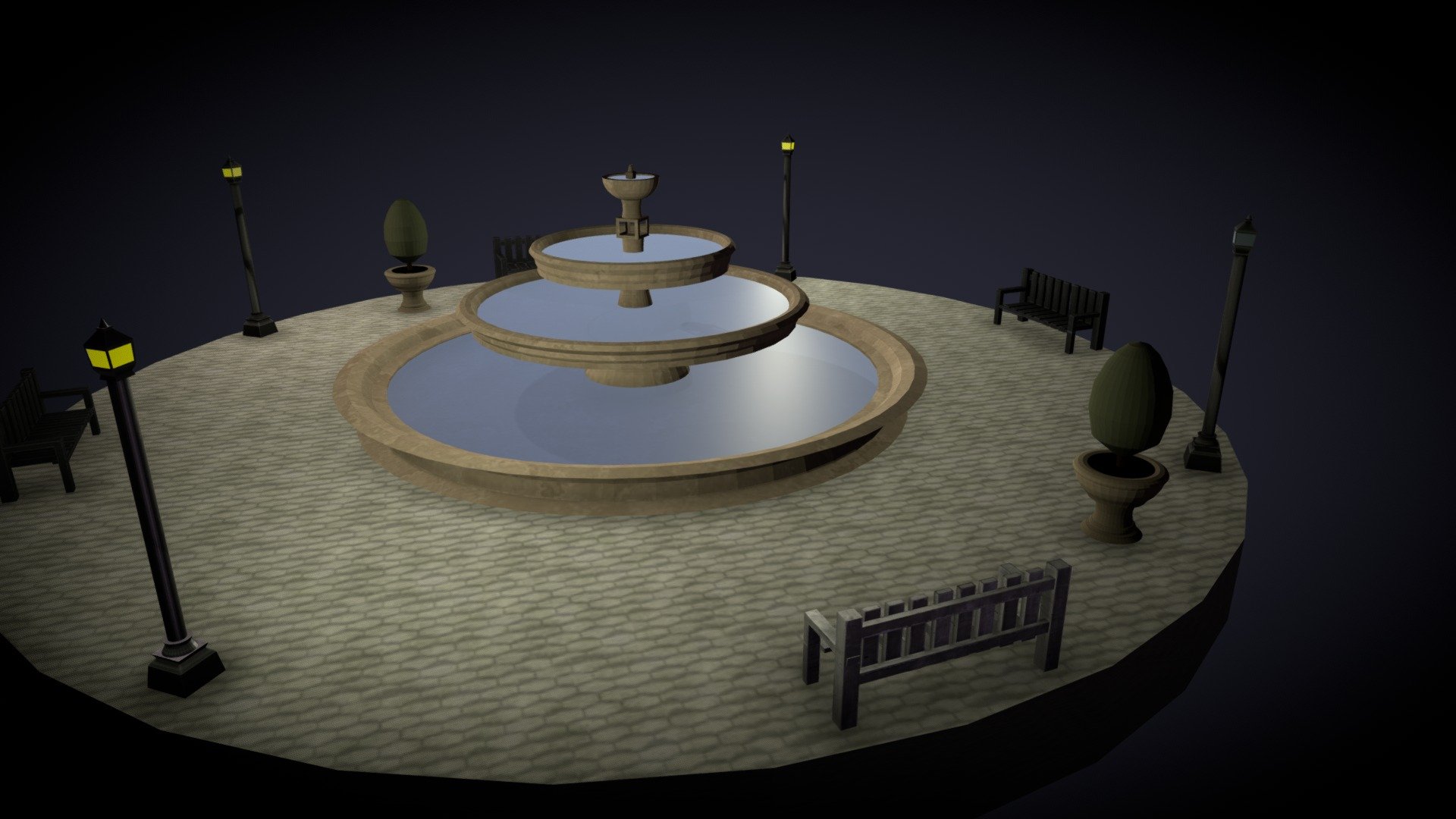 Park Scene - 3D model by jakerc10 [31f5227] - Sketchfab