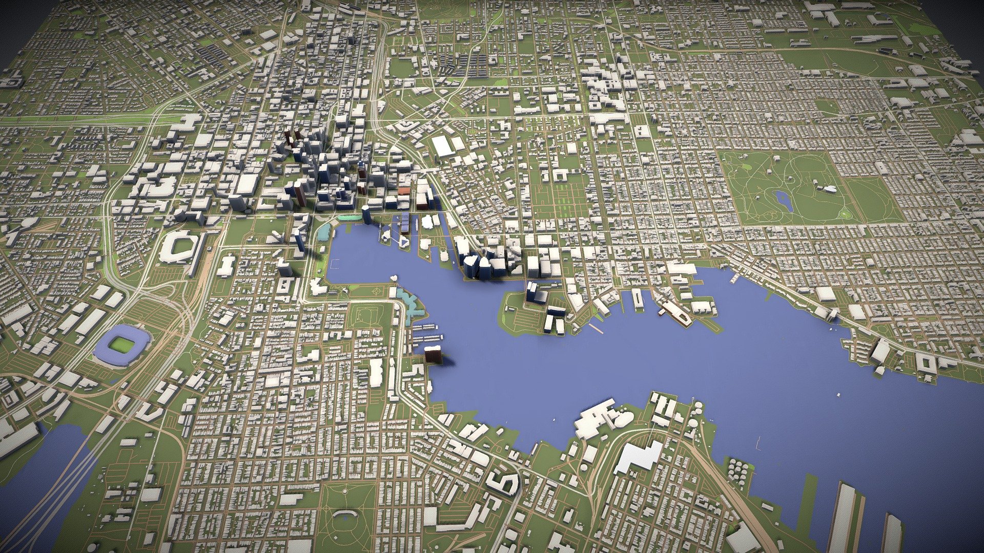 Baltimore USA - city and urban - Buy Royalty Free 3D model by Jinda ...
