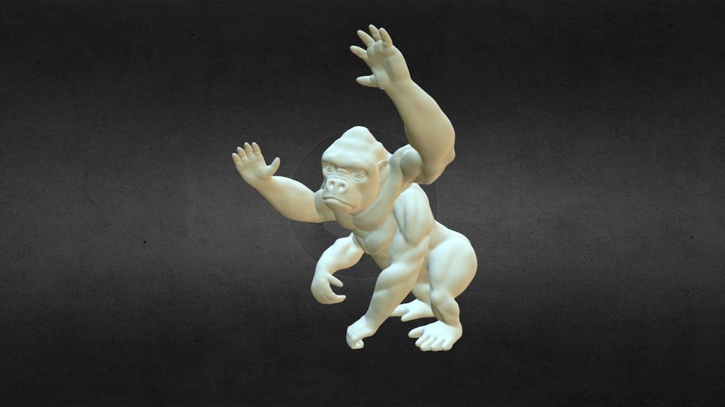White Ape Final - 3D model by kindgentleman [31f976e] - Sketchfab