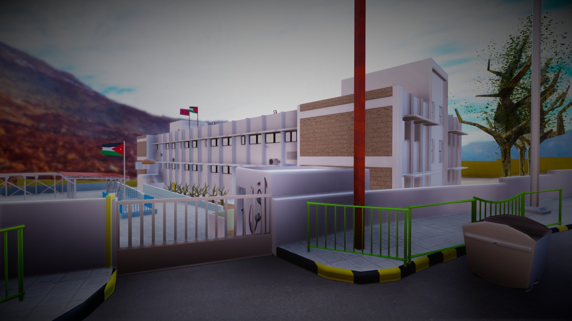 Al-shobak high School for boys 3d model - 3D model by abdullahpowerfull ...