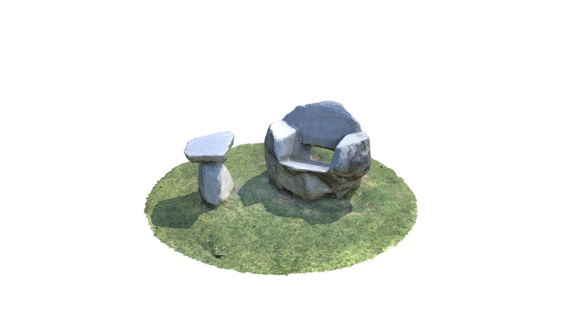Stone Chair And Side Table - 3D model by Raine de Vaan (@rainedv ...