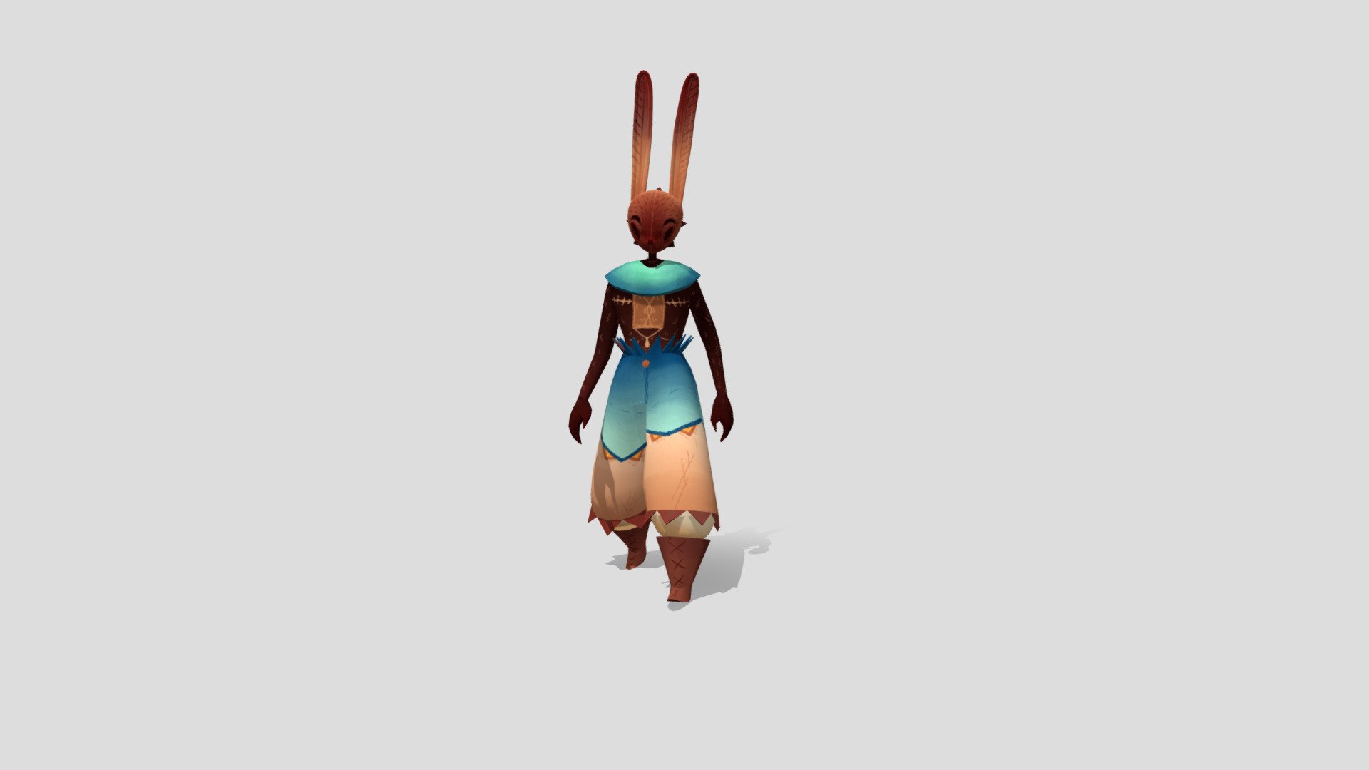Rabbit walk - 3D model by aj.naleti (@anja.biskupic) [31fa68f] - Sketchfab