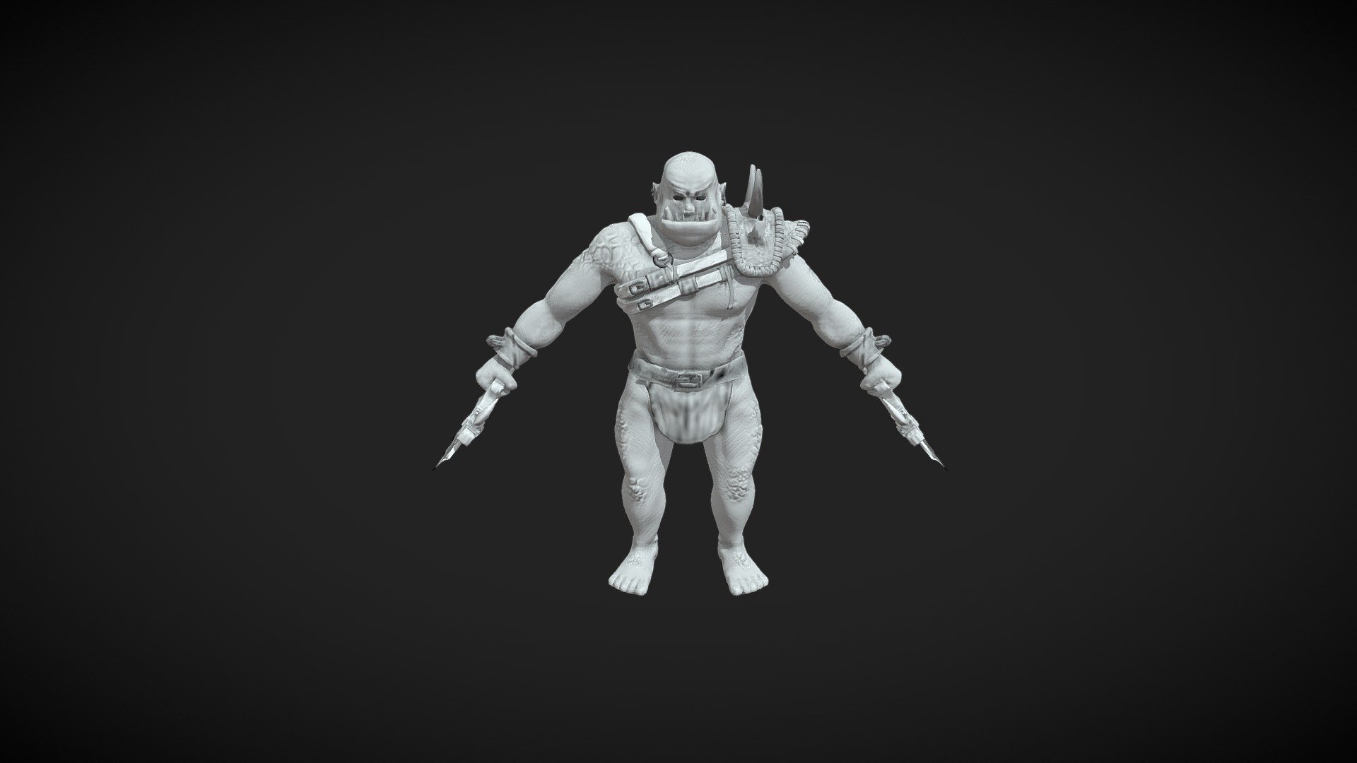 Orc WIP - Download Free 3D model by BenVanhaelst [31fa9f5] - Sketchfab