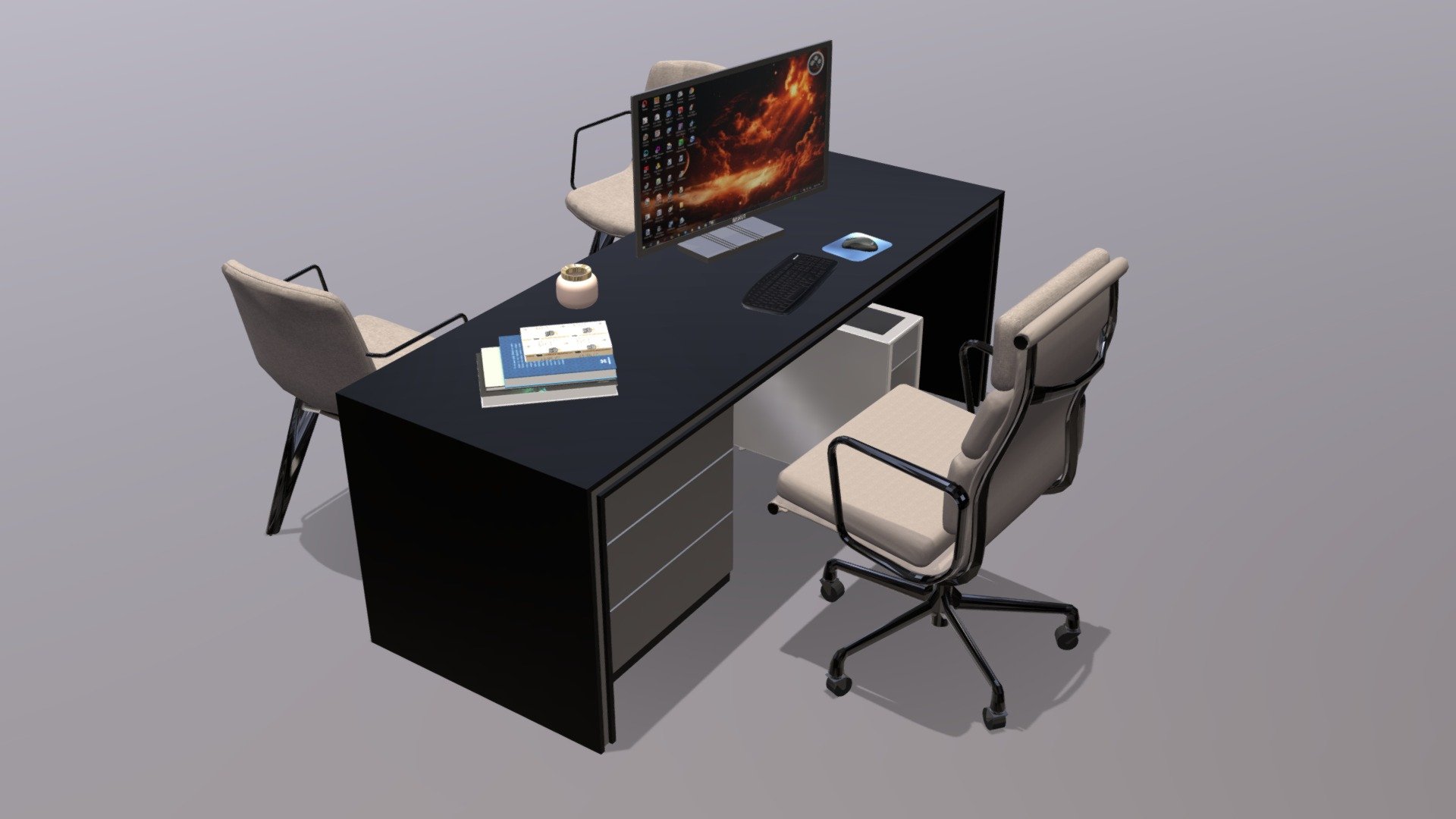 bureau - 3D model by Anouarba [3201f8b] - Sketchfab