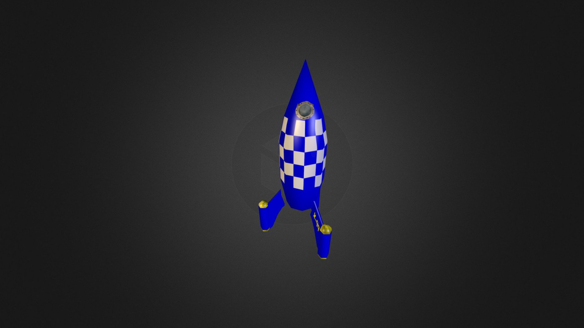 Blue Rocket - 3D model by GarethRens [32037d4] - Sketchfab