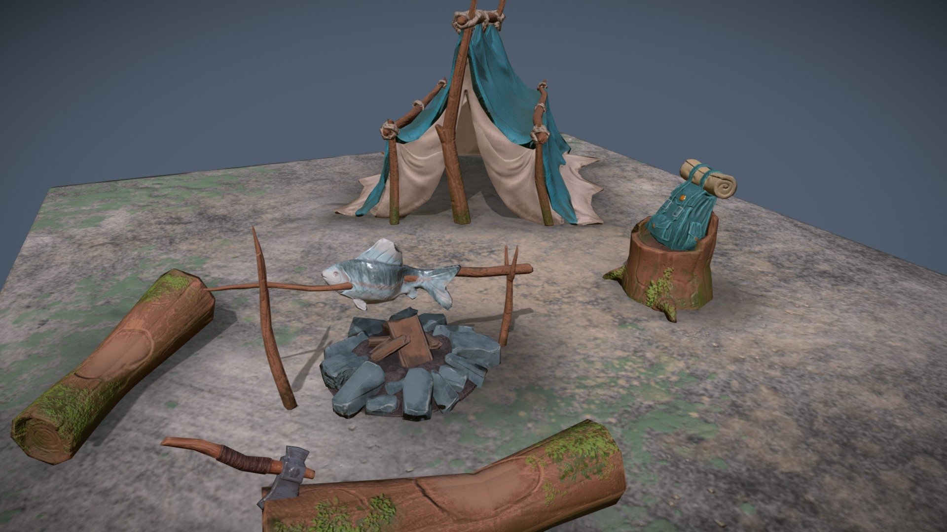 Camping - 3D model by narigorm_art [3206d87] - Sketchfab
