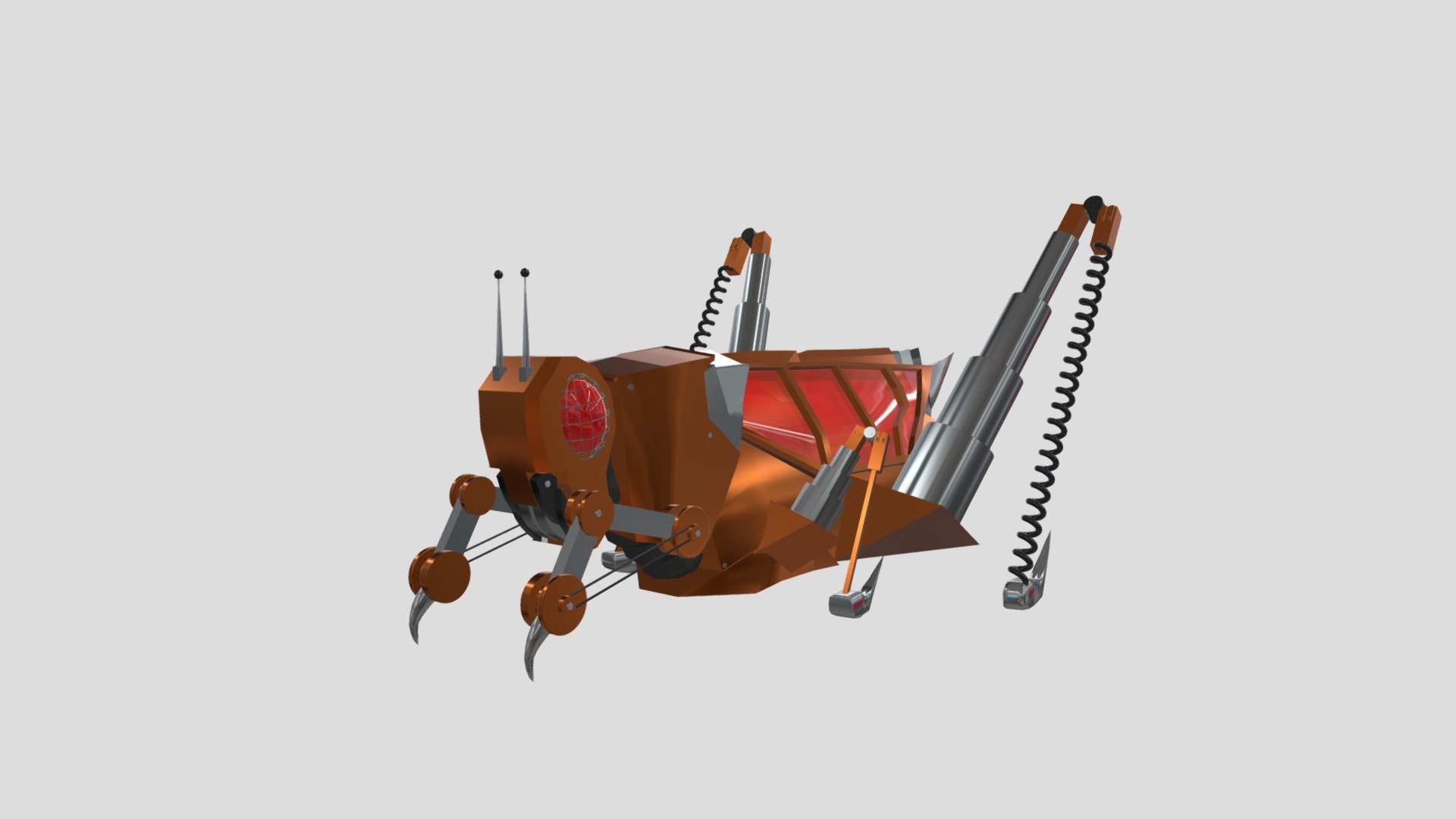 Robo-grasshopper - 3D model by SebaBezChleba [320a110] - Sketchfab