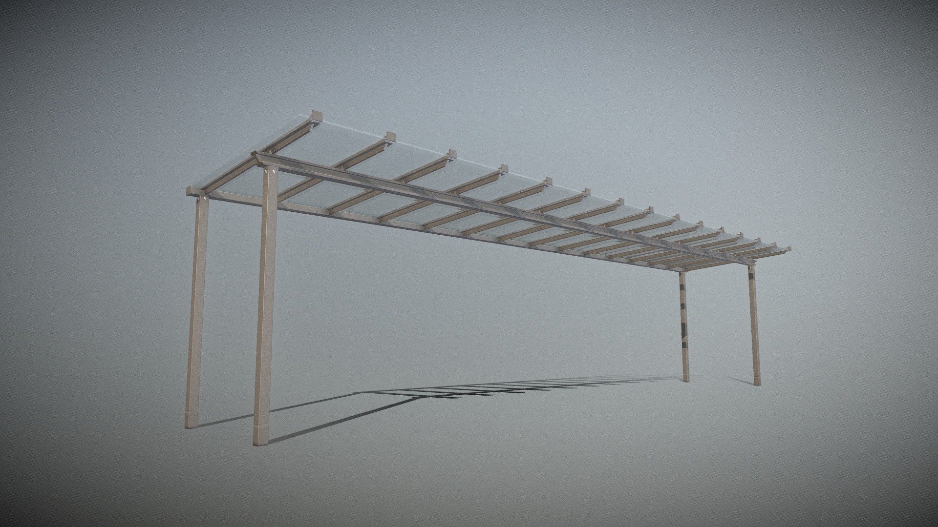 Glass Roof Shelter [3] 10800mm - Buy Royalty Free 3D model by VIS-All ...