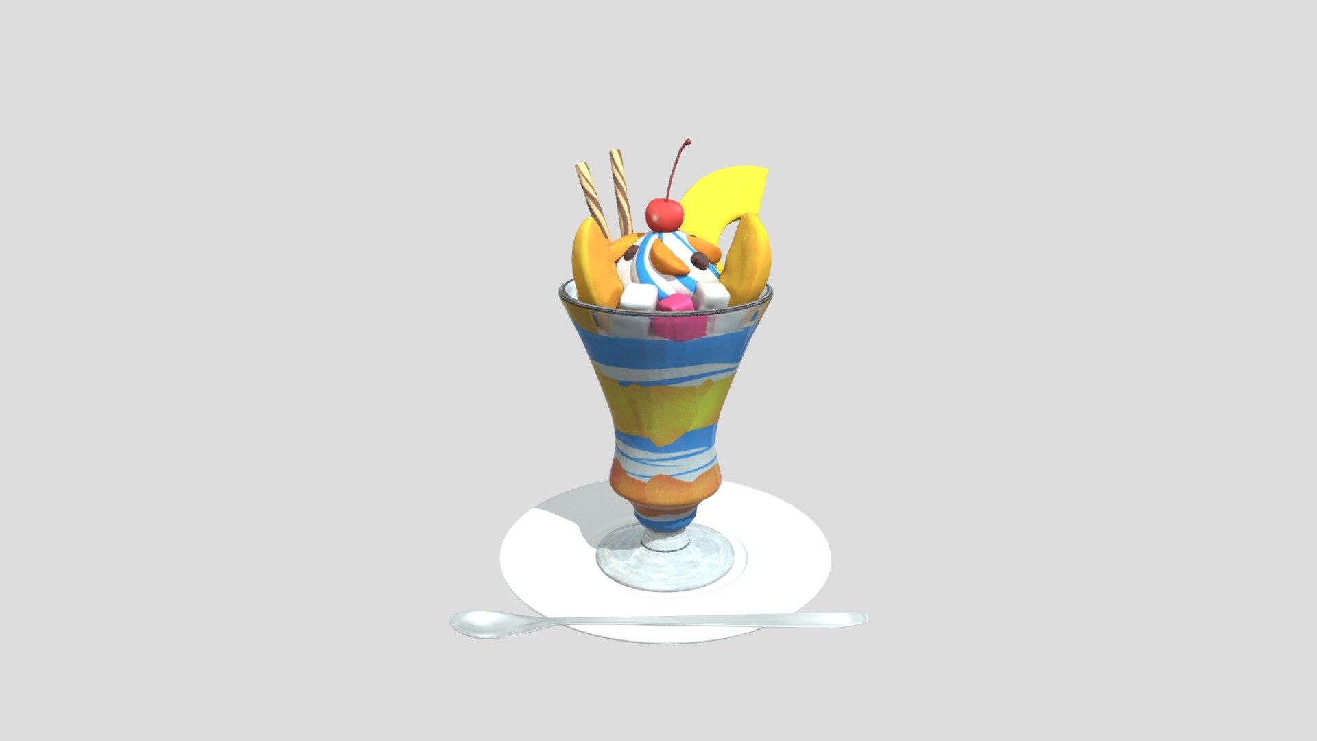 Tropical parfait - 3D model by yowatari_jaws [3213b4f] - Sketchfab