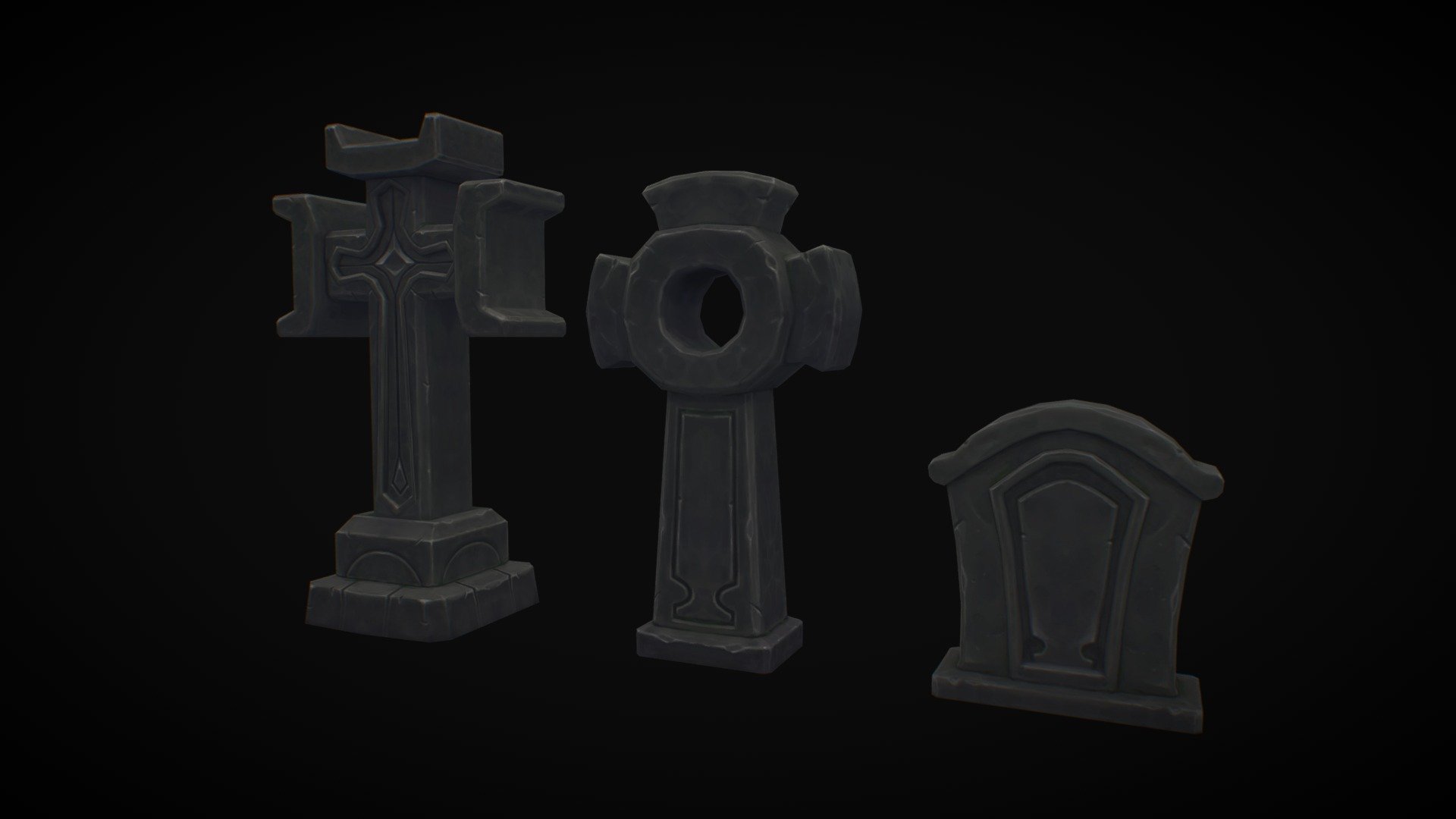 Tombstones - Download Free 3D model by Gektark [321d910] - Sketchfab