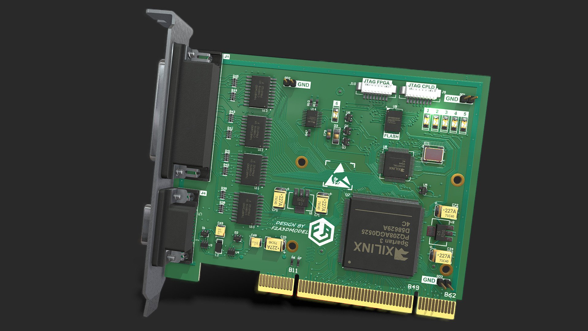 PCI Card Real Time - 3D model by F2A (@Fa_Sketch) [321ea95] - Sketchfab