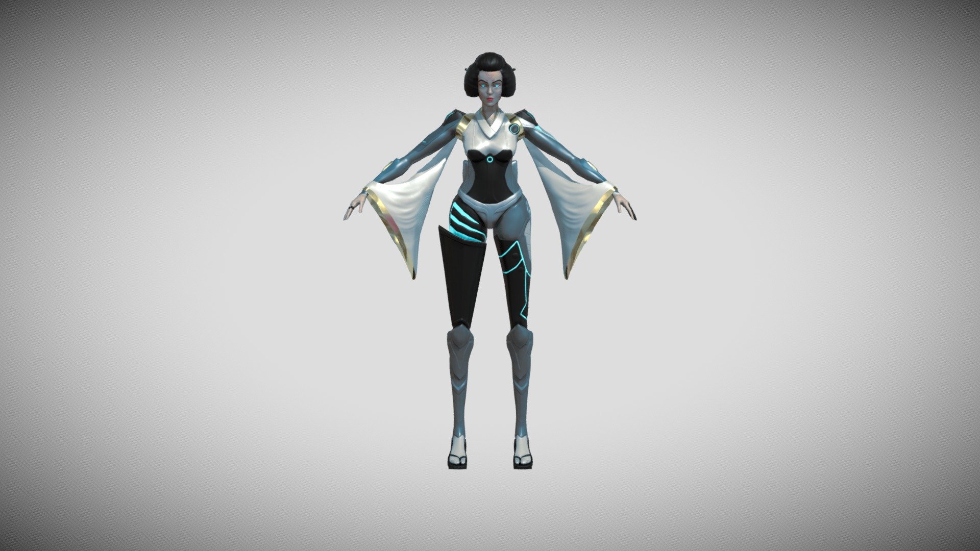 Cyber Geisha - 3D model by Lau (@avocadolau) [321f5ca] - Sketchfab