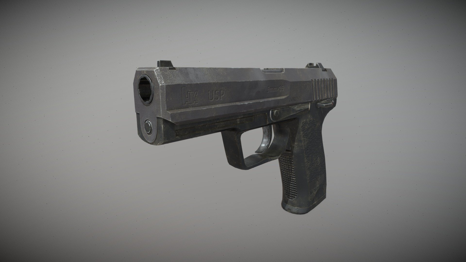 Heckler & Koch USP - Low-Poly 3D Model - 3D model by Jure Sulič (@you ...