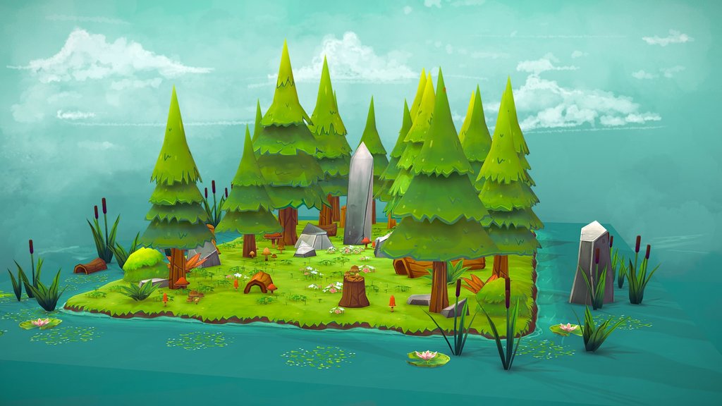forest - A 3D model collection by exsedev - Sketchfab