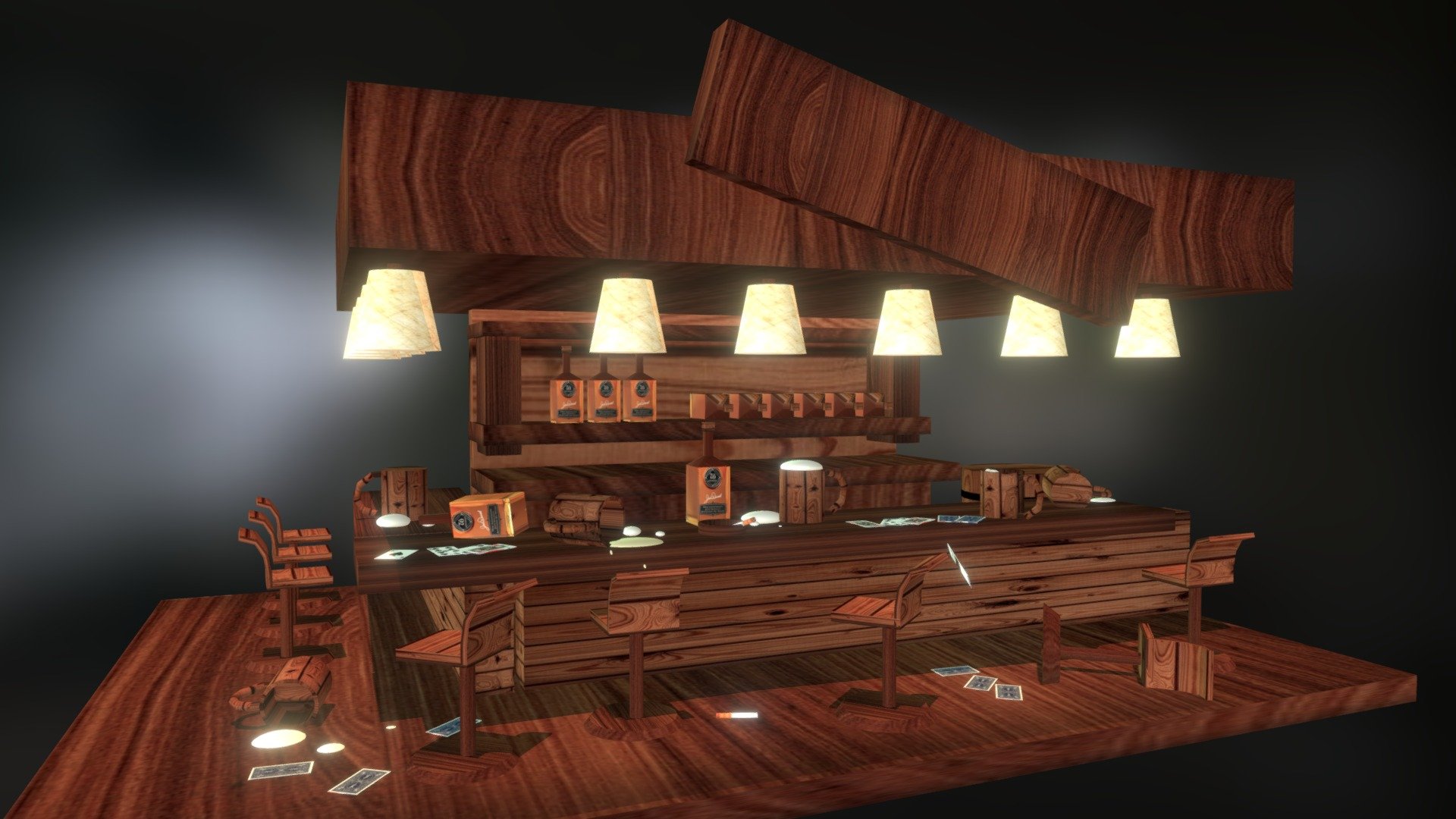 Bar - 3D model by haowei8801 [3227b41] - Sketchfab