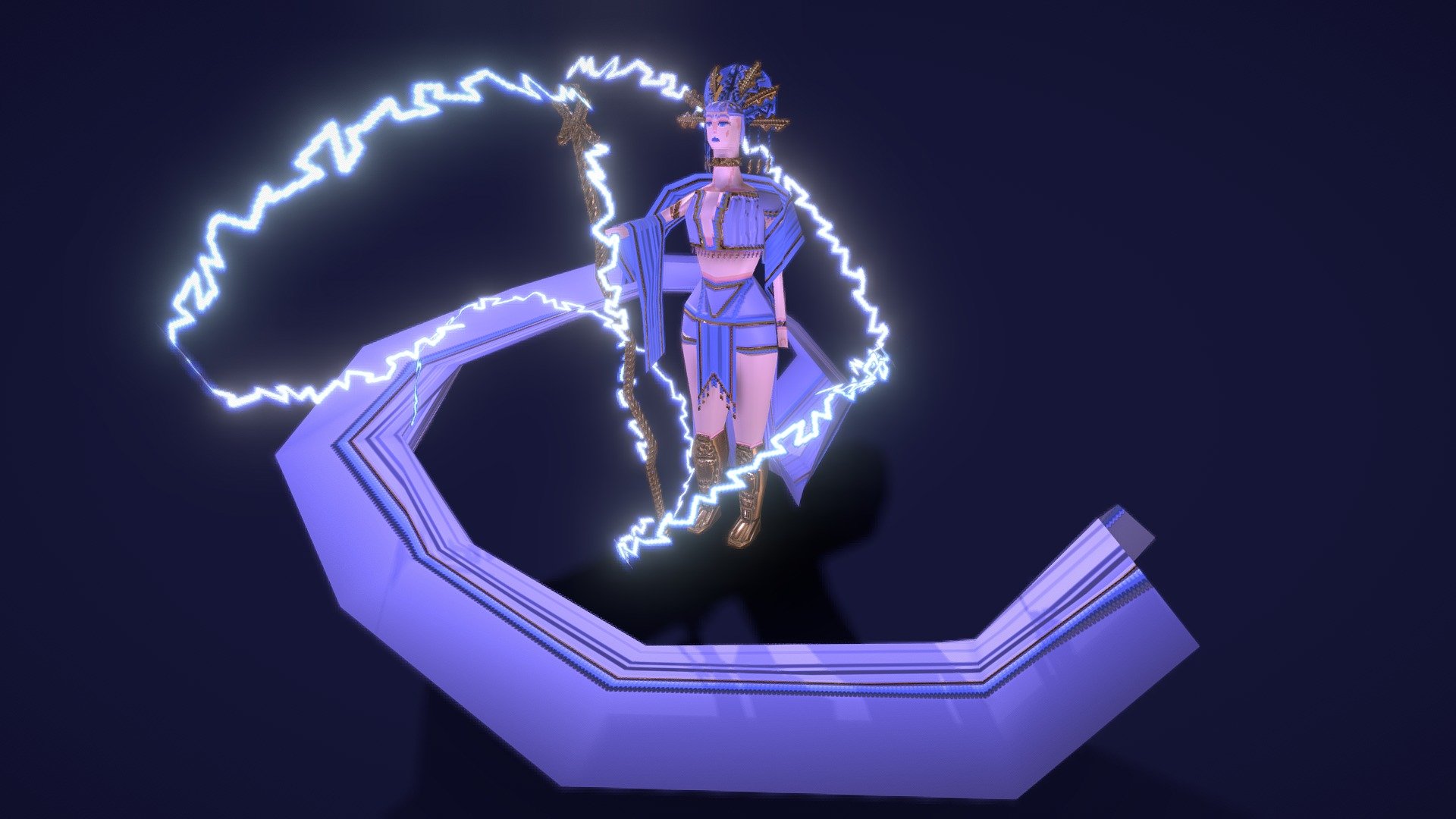 Lady of the Lightning - 3D model by InvaderFox [322bc28] - Sketchfab