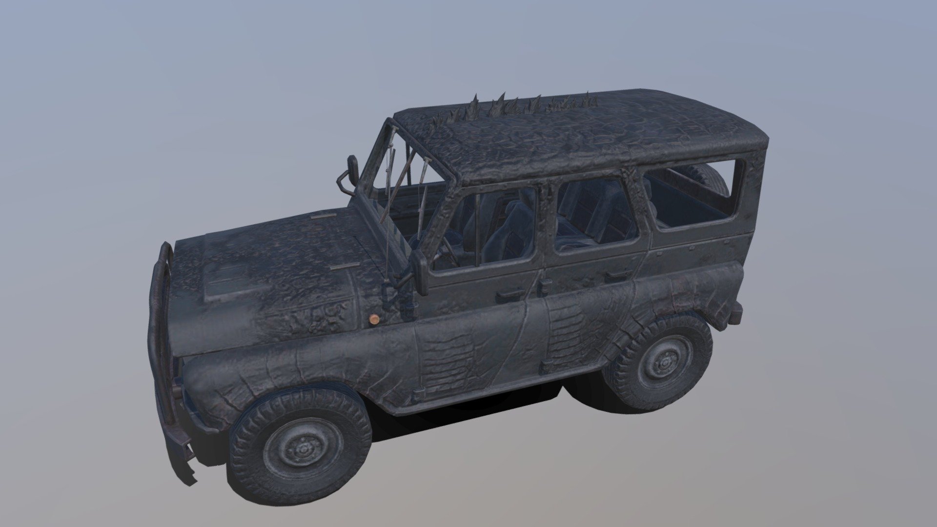 PUBG: Godzilla UAZ (Level 1) - 3D model by halloweeks [3231bcd] - Sketchfab