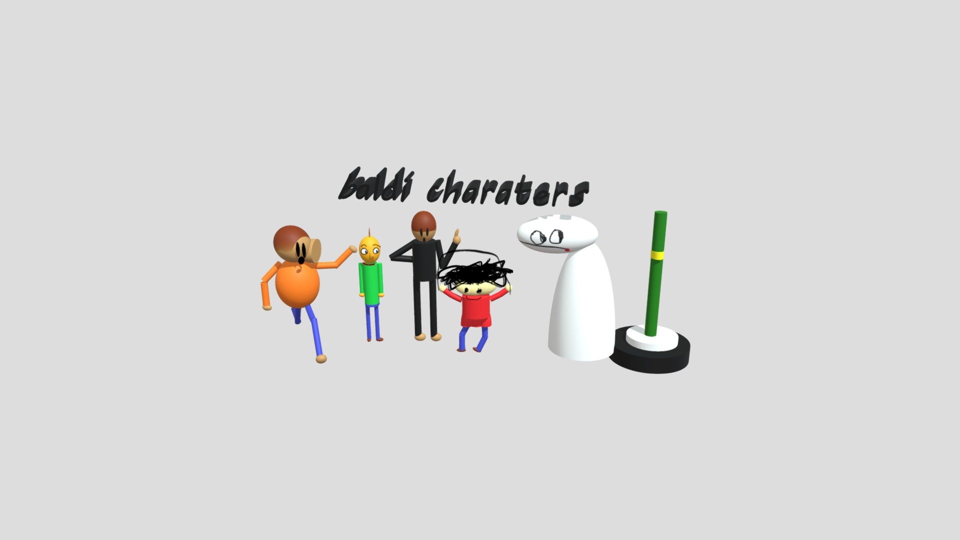 Baldi Charaters - 3D model by expunged (@expunged34324) [3231f36 ...