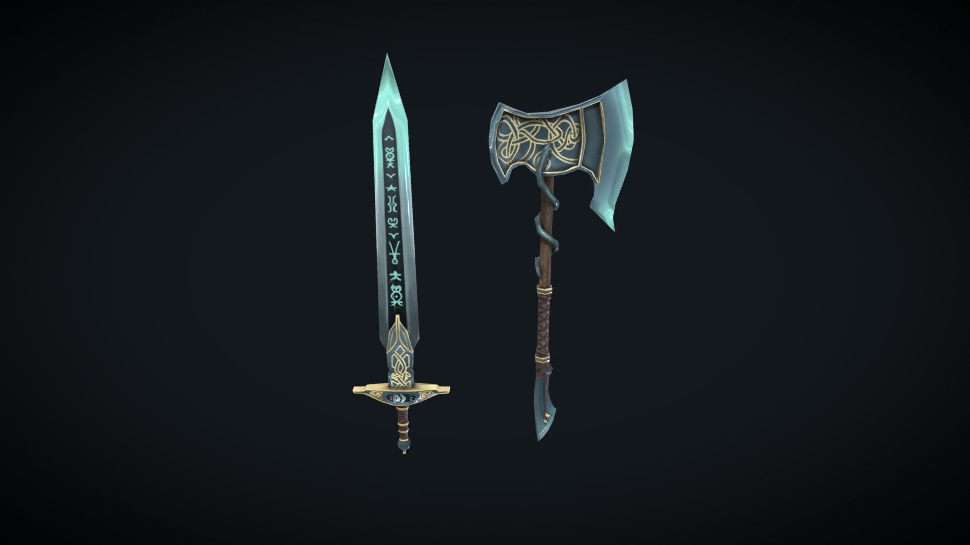 Viking Spirit - Weapon Set - 3D model by evacamus.ywd (@evacamus ...