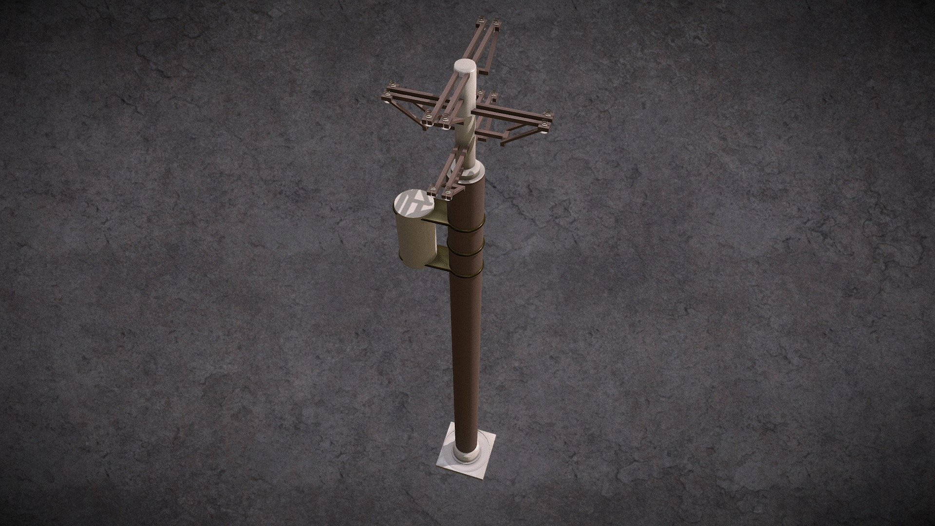 Cross Telegraph Pole WIP - By Velivian Fesothe - 3D model by Velivian ...