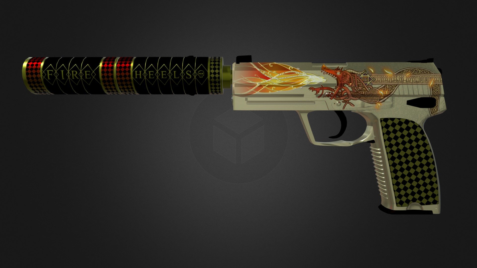 USP | Dragon Lore (Concept) v1 - 3D model by GodzeraPlays [324269e ...