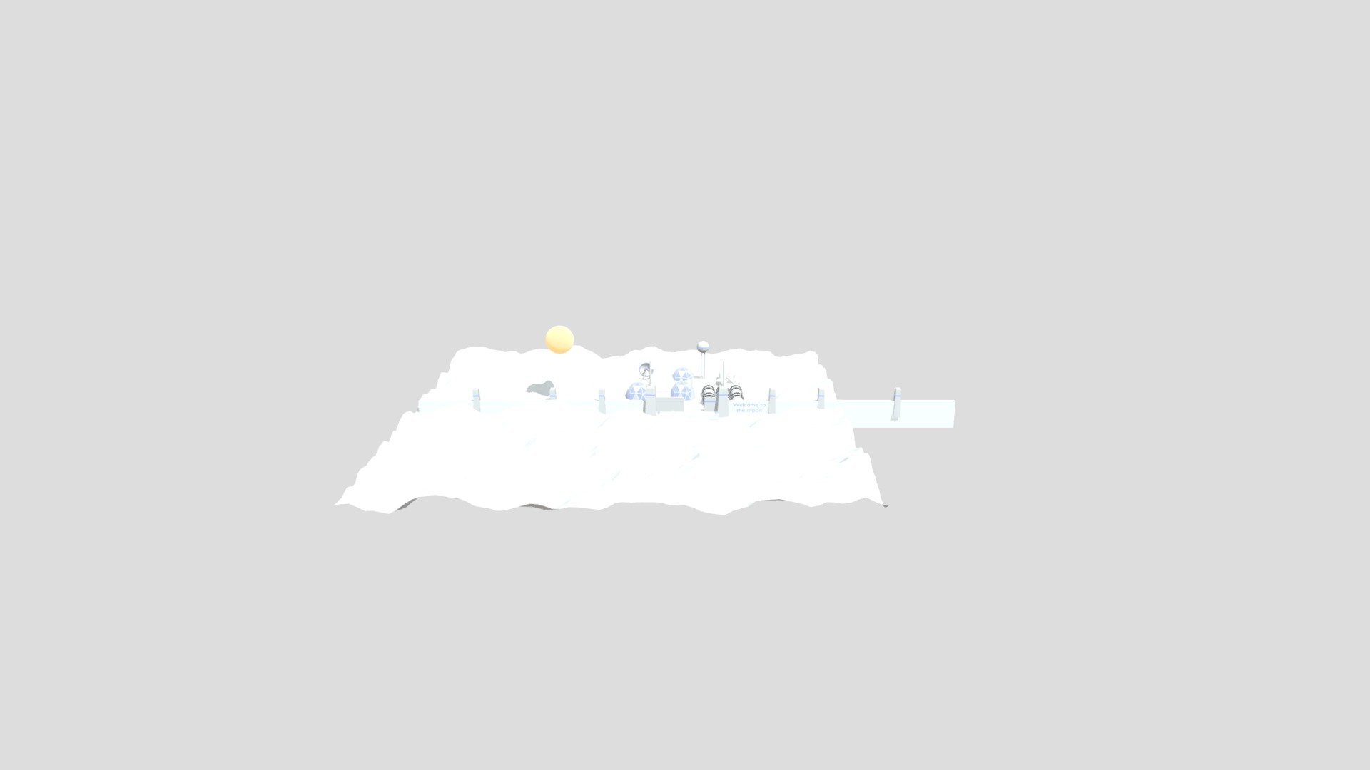 Low Poly Moon Base modeled with Blender. - Download Free 3D model by ...