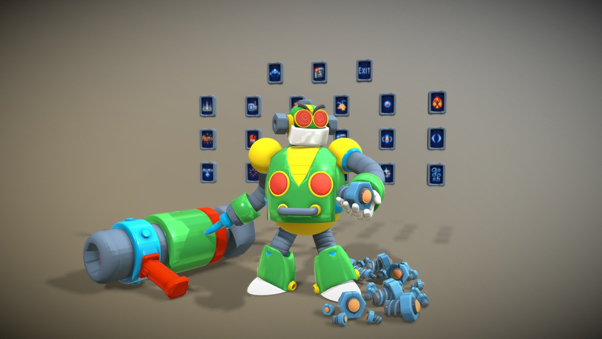 Auto - Mega Man - 3D model by Mariano Gomes (@Qadosh) [3246039] - Sketchfab