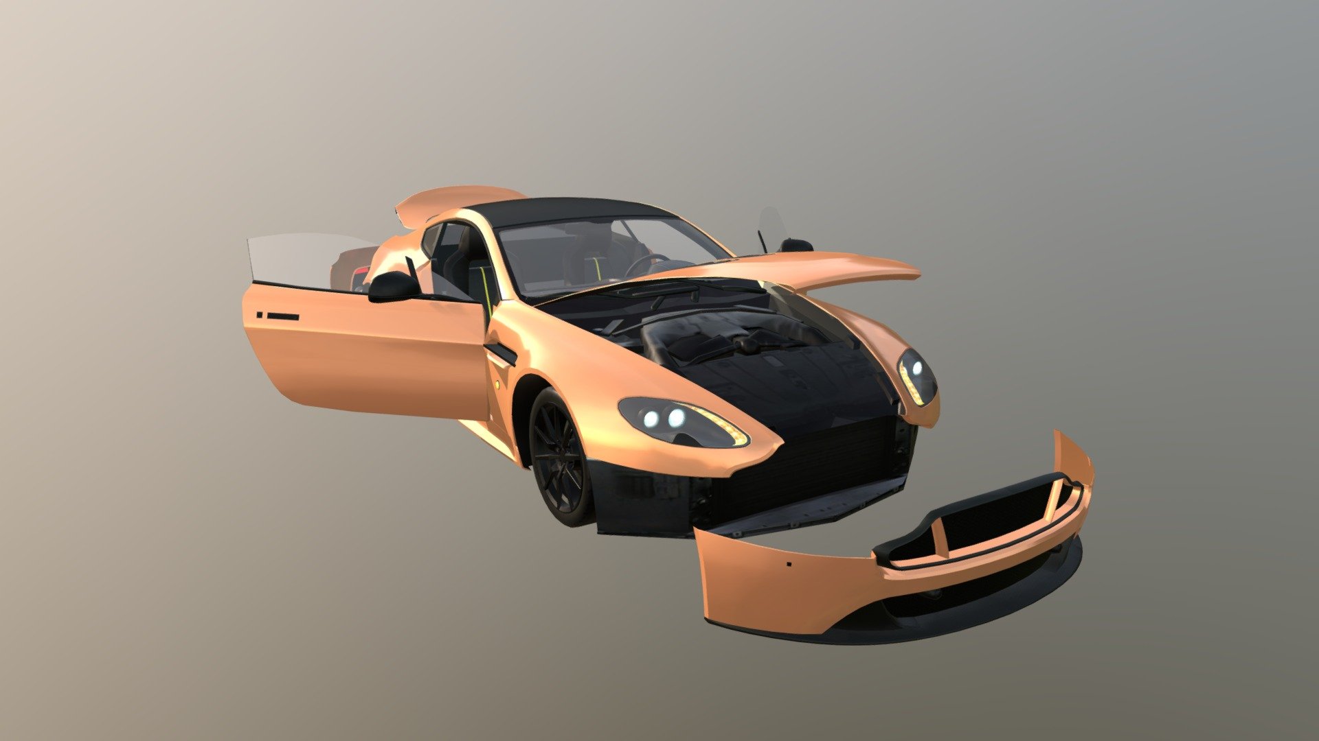 Real Car 14 Separated Parts - 3D model by Maker Games Studios ...