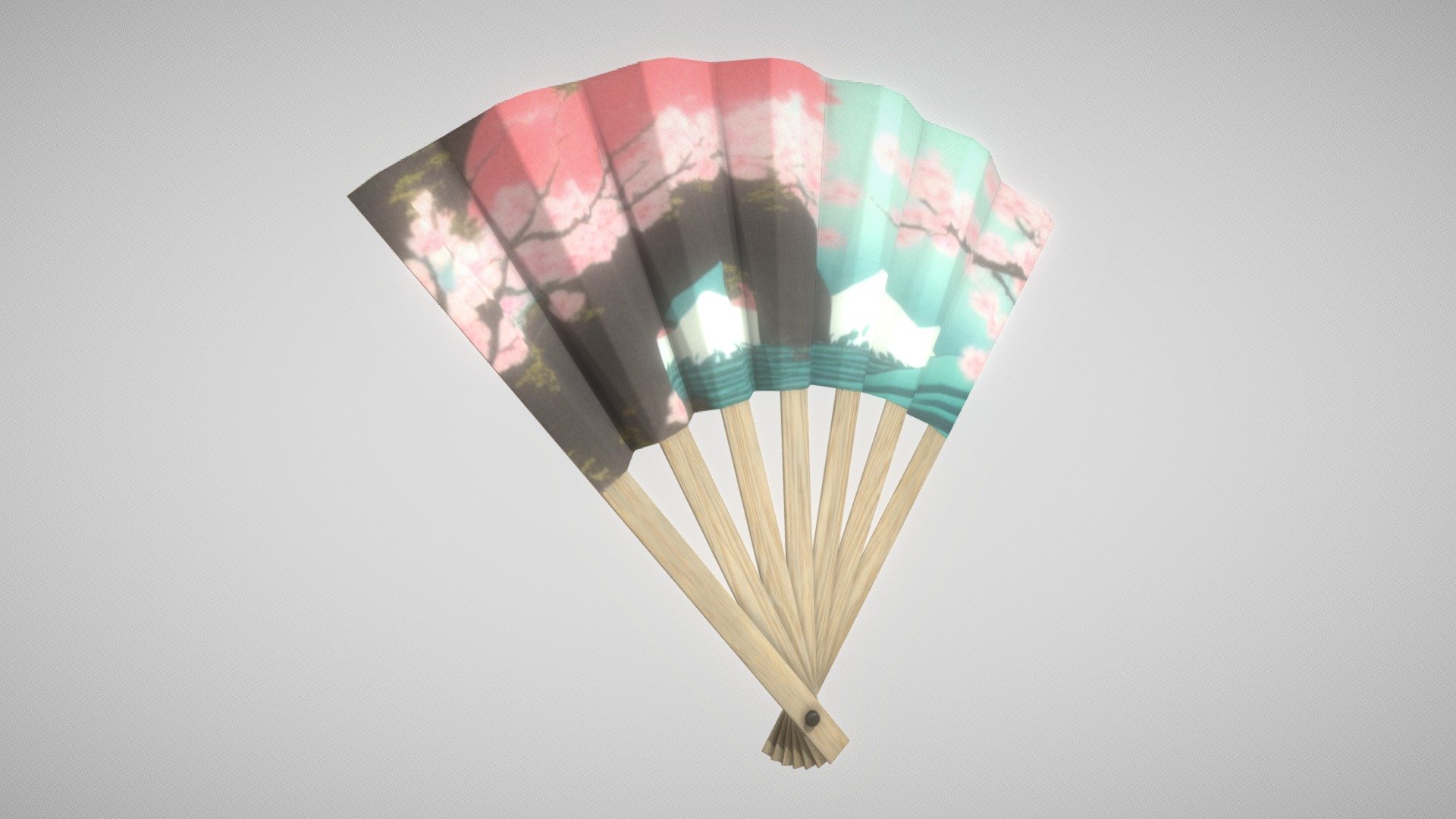Exquisite Japanese Fan - 3D model by Pandoras Devbox (@pandorasDevbox ...