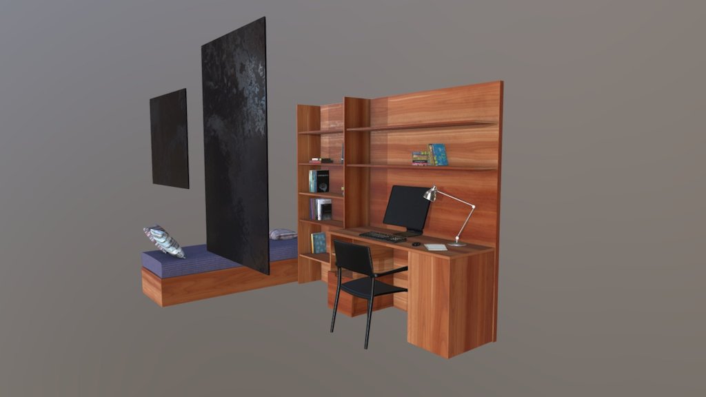 Study Room_001 - 3D model by Osmium [324ba0c] - Sketchfab
