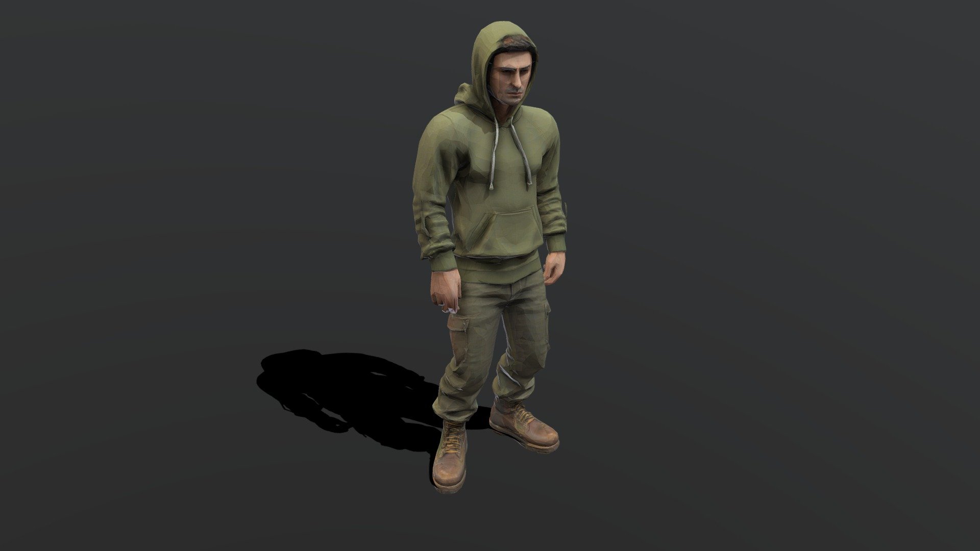Male Hooded Character - IDLE [MESHY] - Download Free 3D model by Ethan ...