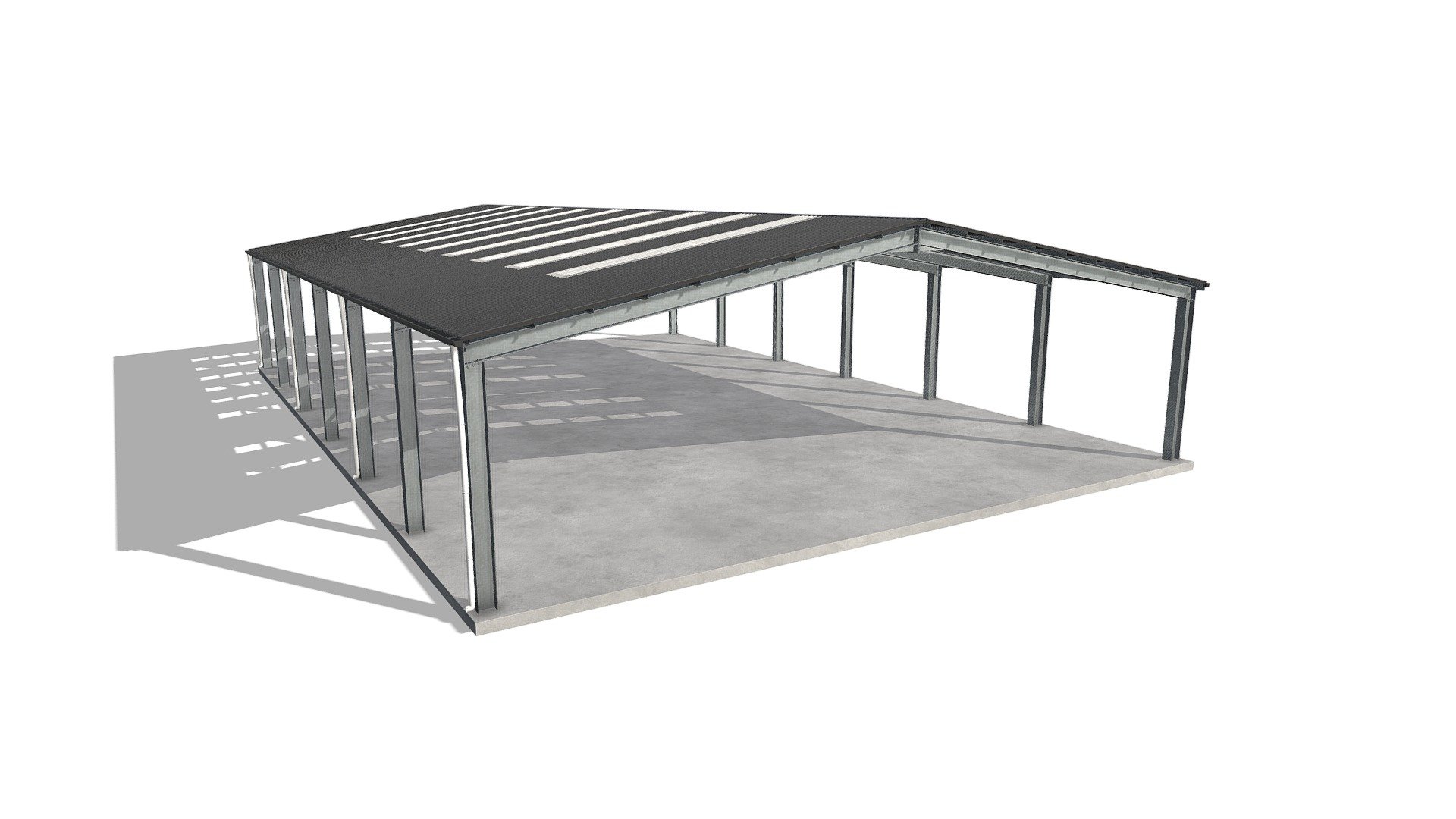 Large Open Metal Shed - Buy Royalty Free 3D model by Martin Ibbett ...