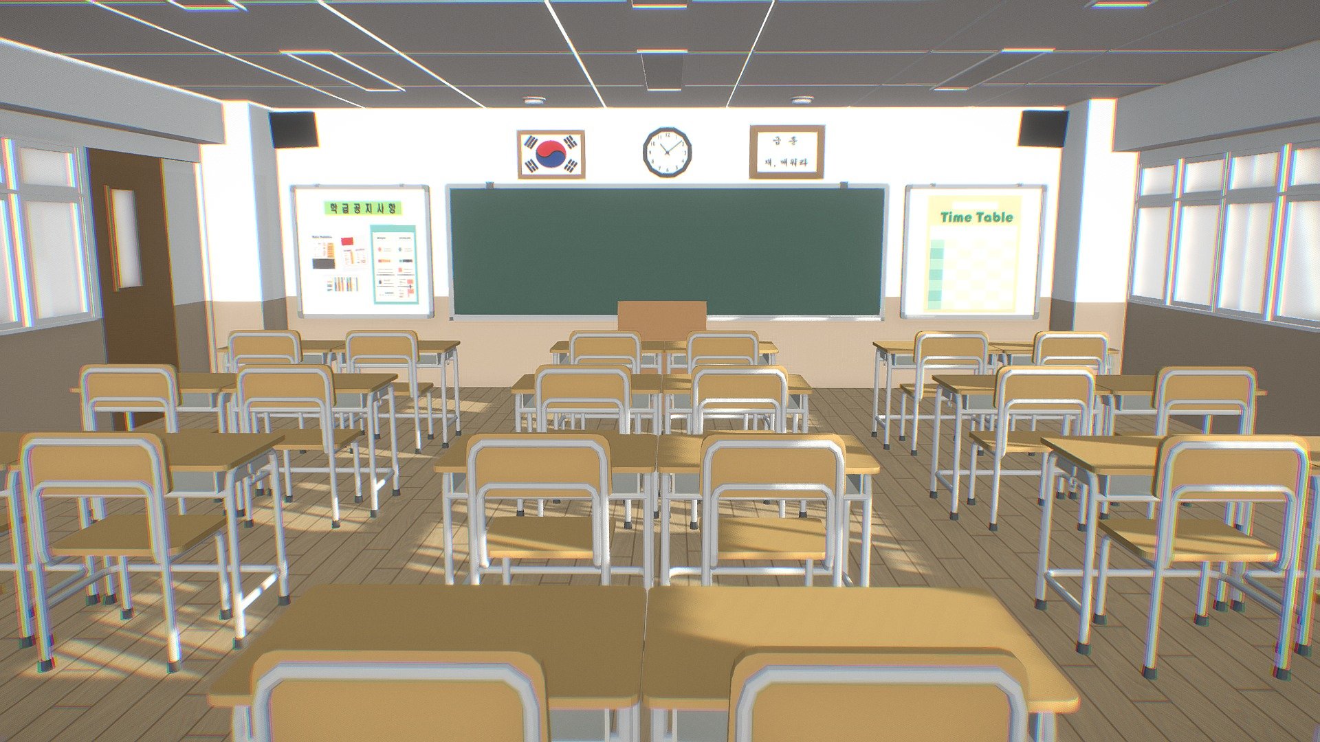 Indoor scene - K-School classroom - Buy Royalty Free 3D model by ...