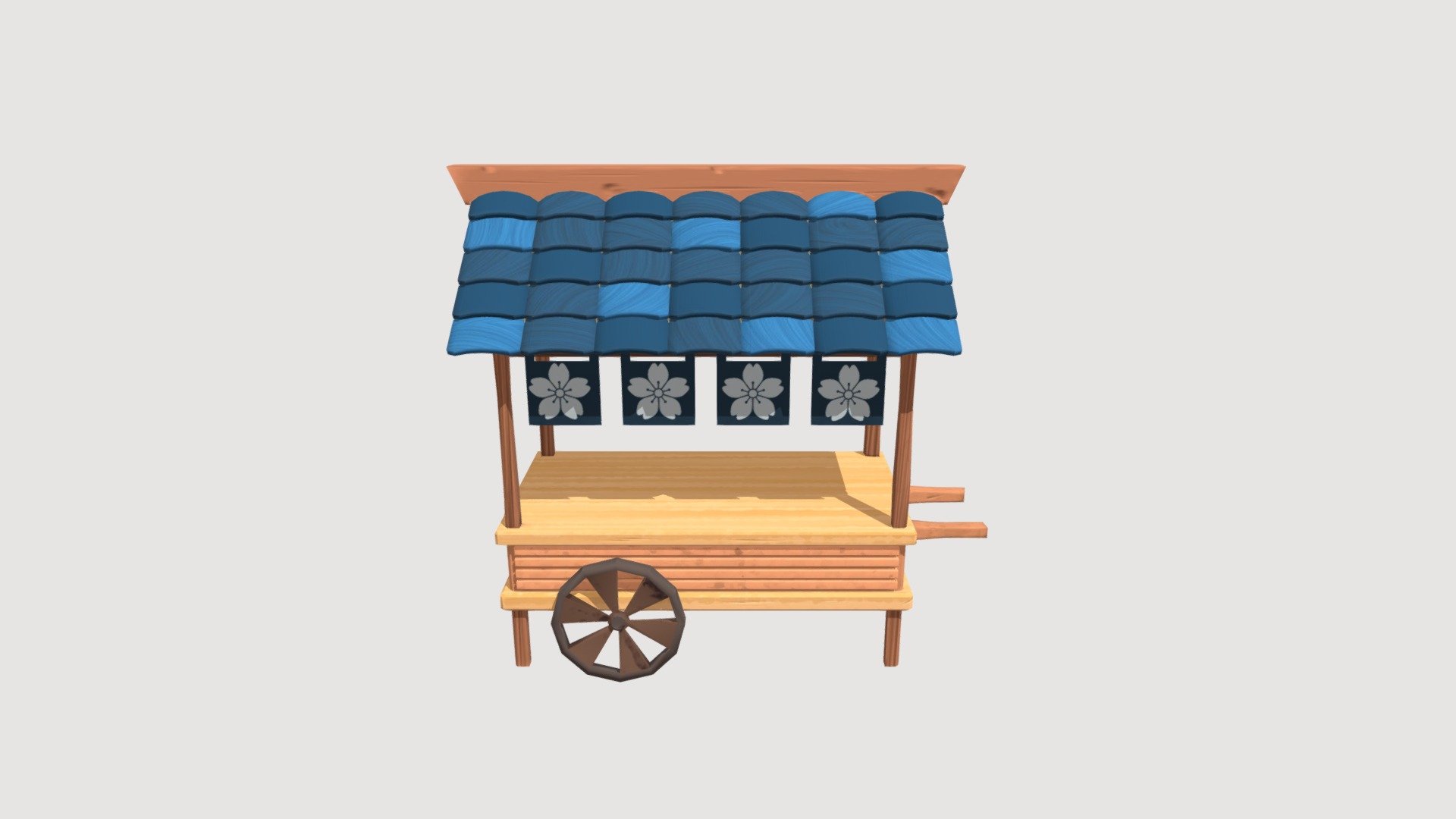 Japan inspired booth vers 1 - 3D model by Jeuras [3254db9] - Sketchfab