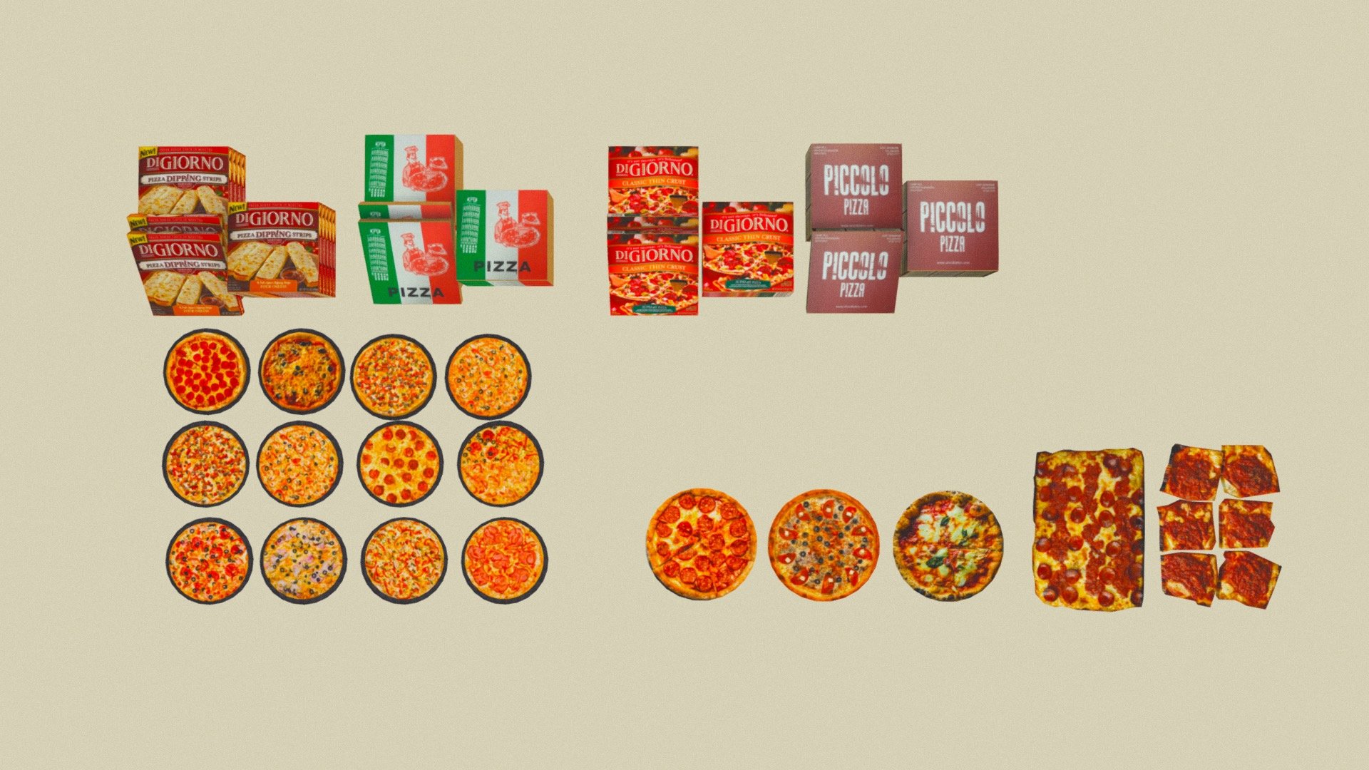 Pizza pack - Download Free 3D model by Bagel (@Green_Katydid) [3255837 ...