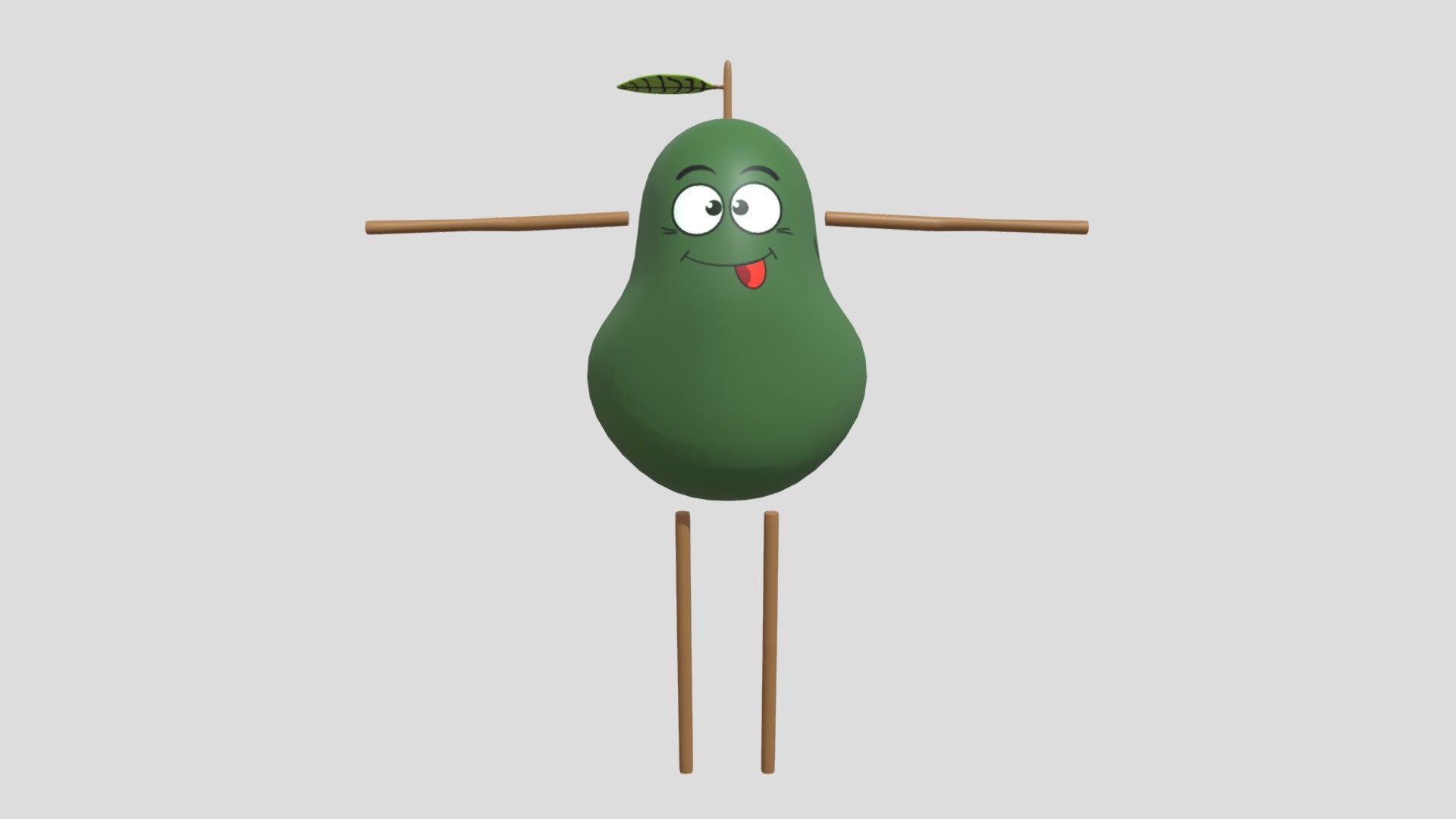 Avocado Character (Low-poly) - Download Free 3D model by NeurShop ...