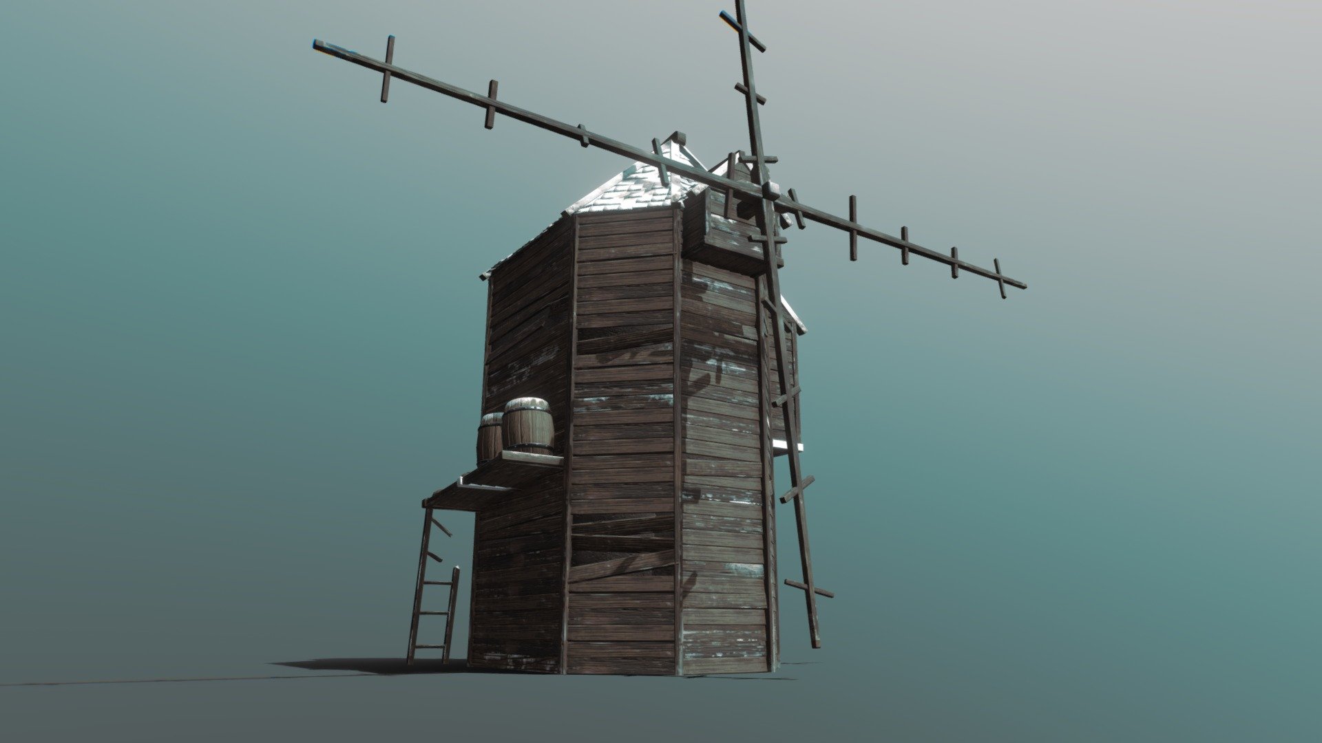 abandoned windmill - 3D model by Rune (@Tristan.Soyer) [325bc6e ...