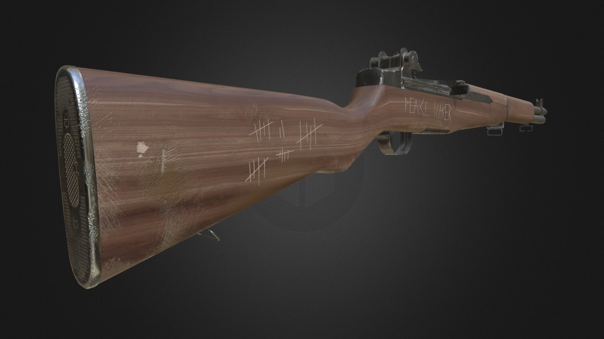 M1 Garand Rifle - 3D model by DavidARG [32624bf] - Sketchfab