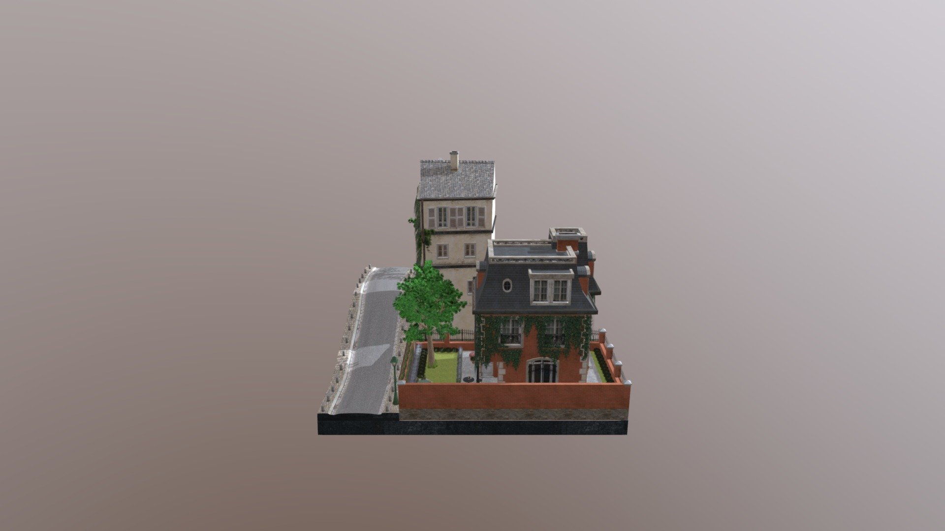Cityscene Montmartre - 3D model by An-Sofie_Tratsaert [326795f] - Sketchfab