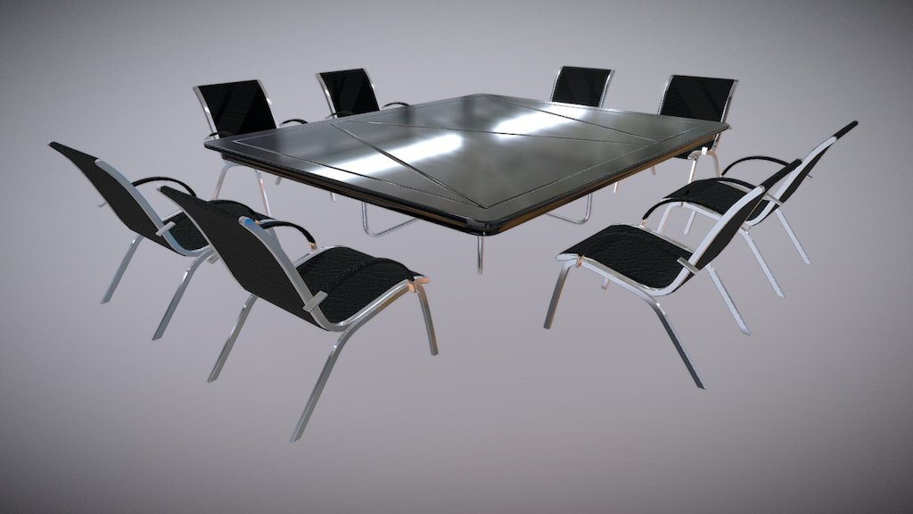 Table And Chair - 3D model by Five T Studio (@fivetstudio) [3267b2c ...