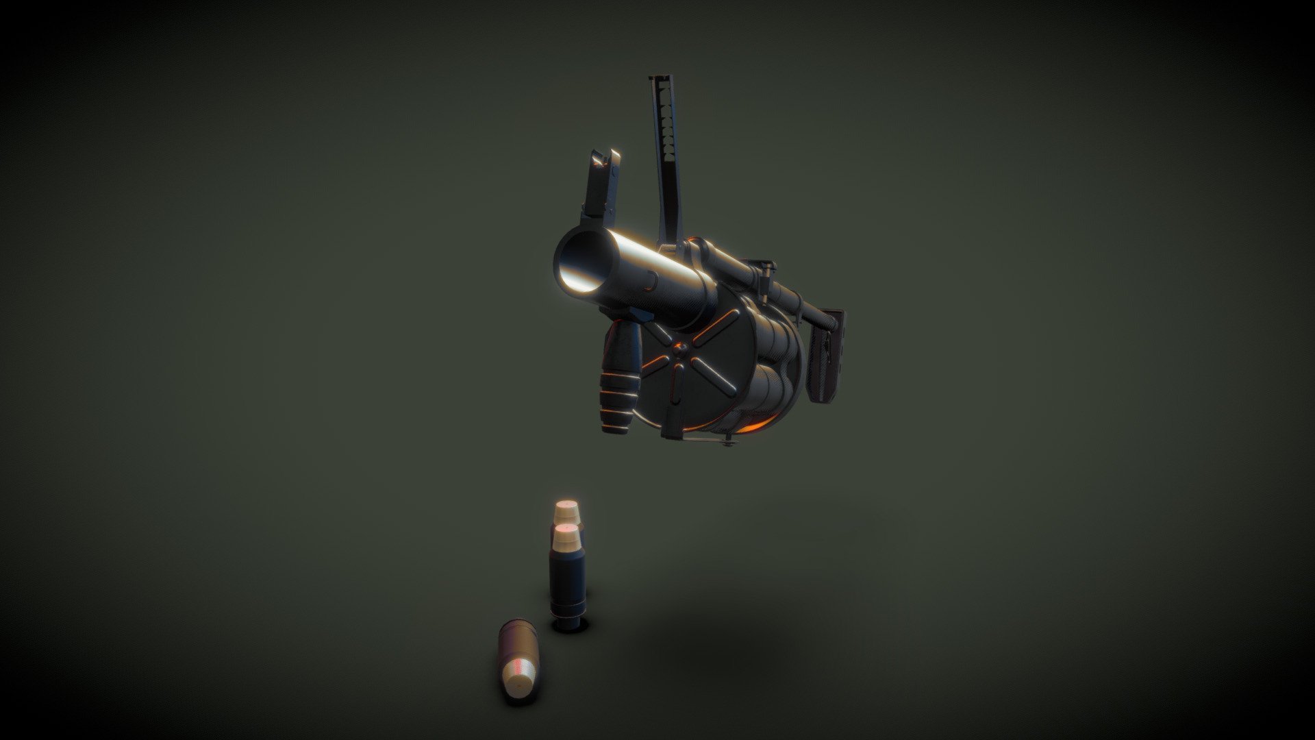A russian revolver-type grenade launcher RG-6. - Download Free 3D model ...