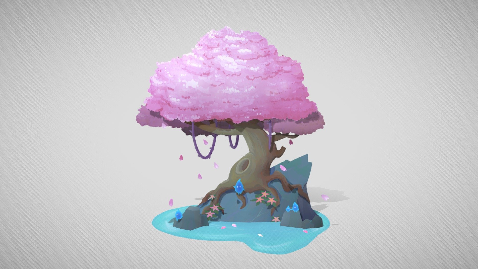 Stylized 2.5D Tree - 3D model by wei.chung [326baf1] - Sketchfab