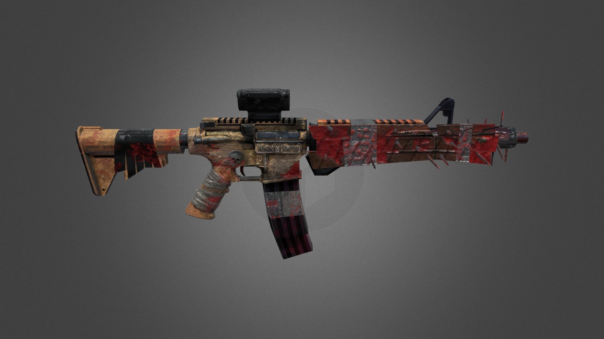 Fusil - M4A1-Zombie - Download Free 3D model by DanixsDesigner ...