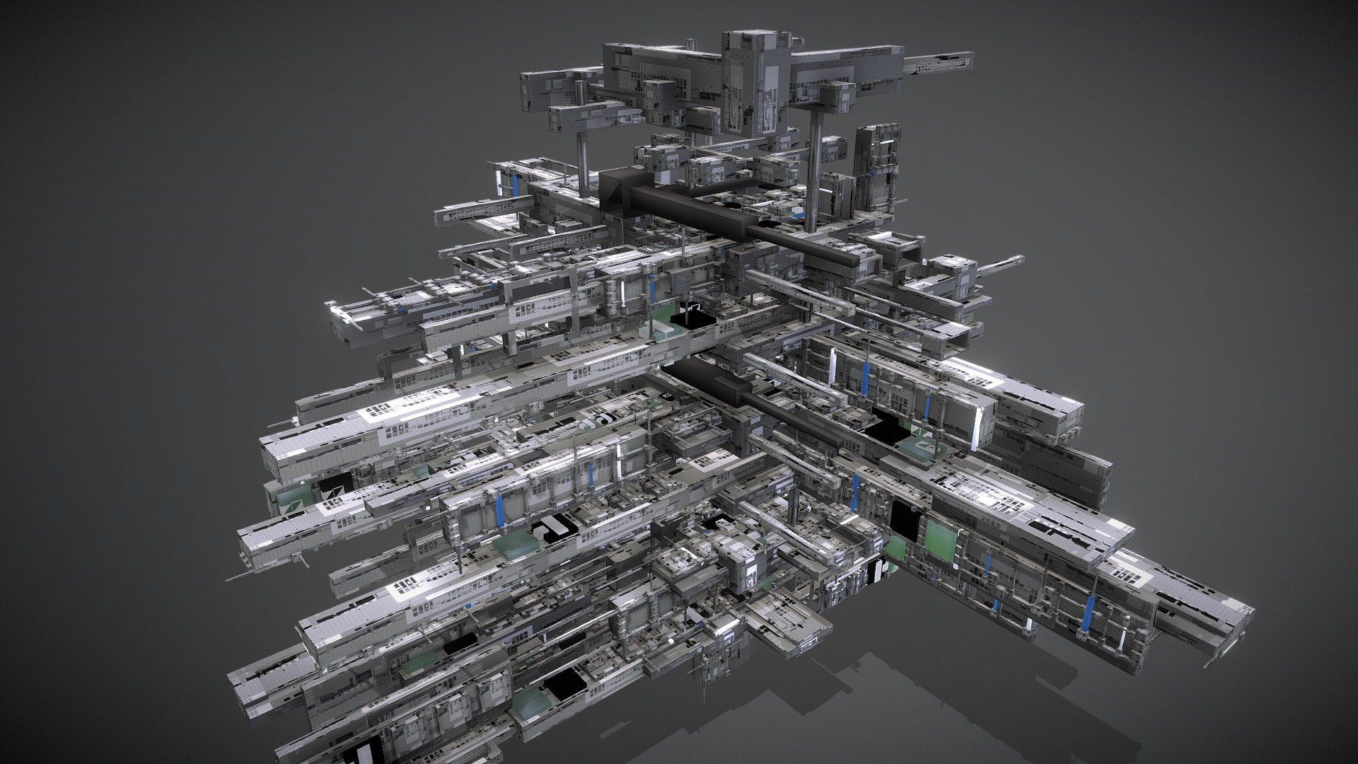 Space station X - Download Free 3D model by kronpano [326e55c] - Sketchfab