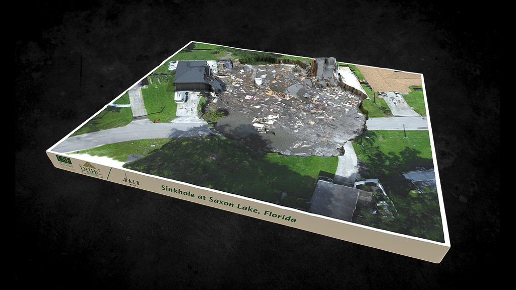 Saxon Lake Sinkhole, Florida - A 3D model collection by University of ...